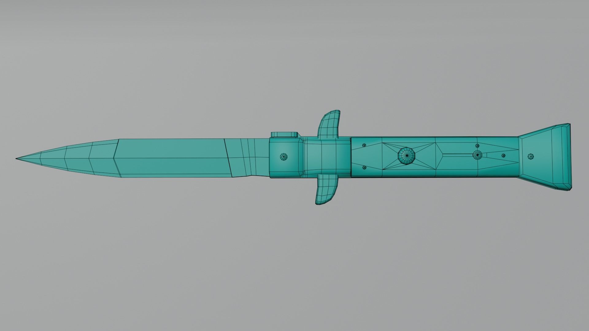 Stiletto knife Switchblade Lowpoly 3D model free VR / AR / low-poly 3D ...