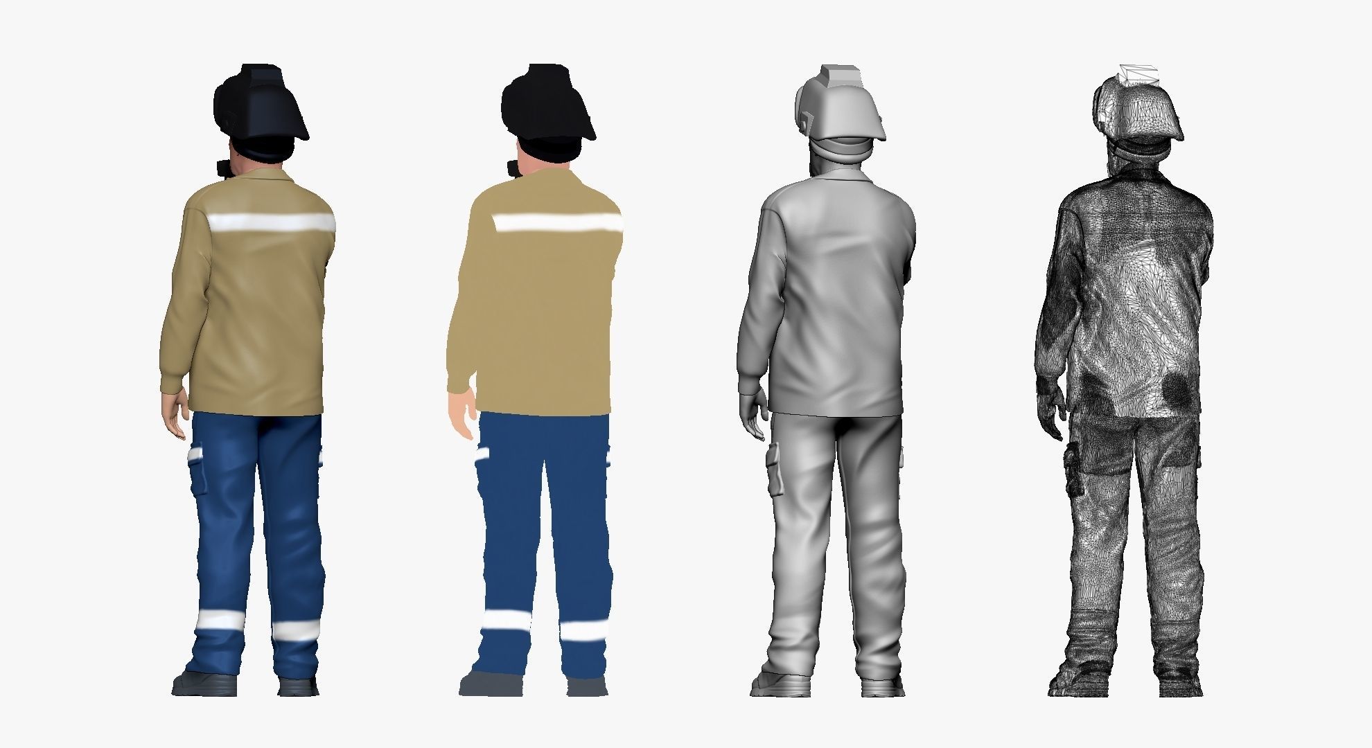 001122 old man welder 3d print ready 3D model 3D printable | CGTrader