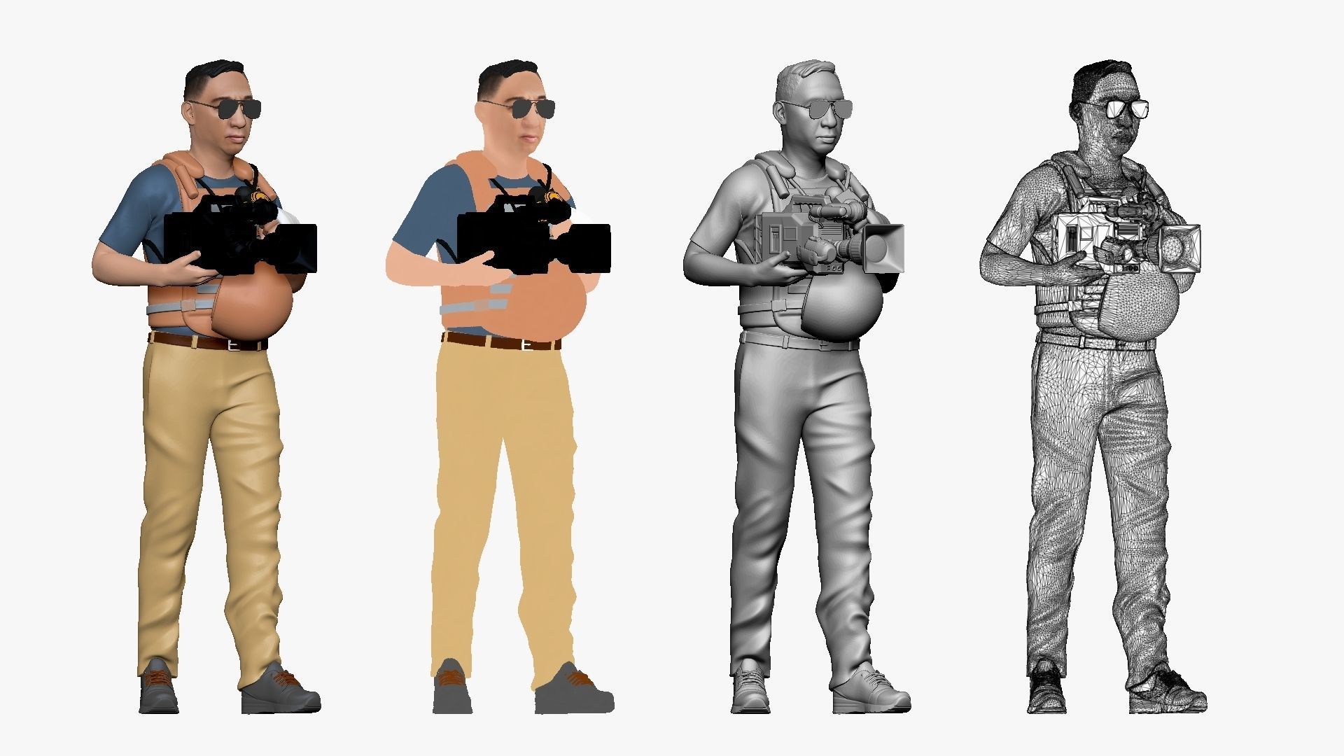 001123 cameraman in armor 3d print ready 3D model 3D printable | CGTrader