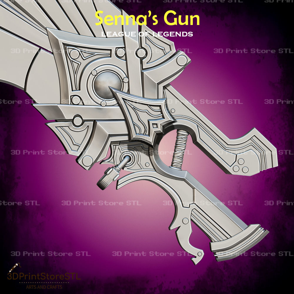 Sennas Gun Cosplay League of Legends - STL File 3D model 3D printable ...