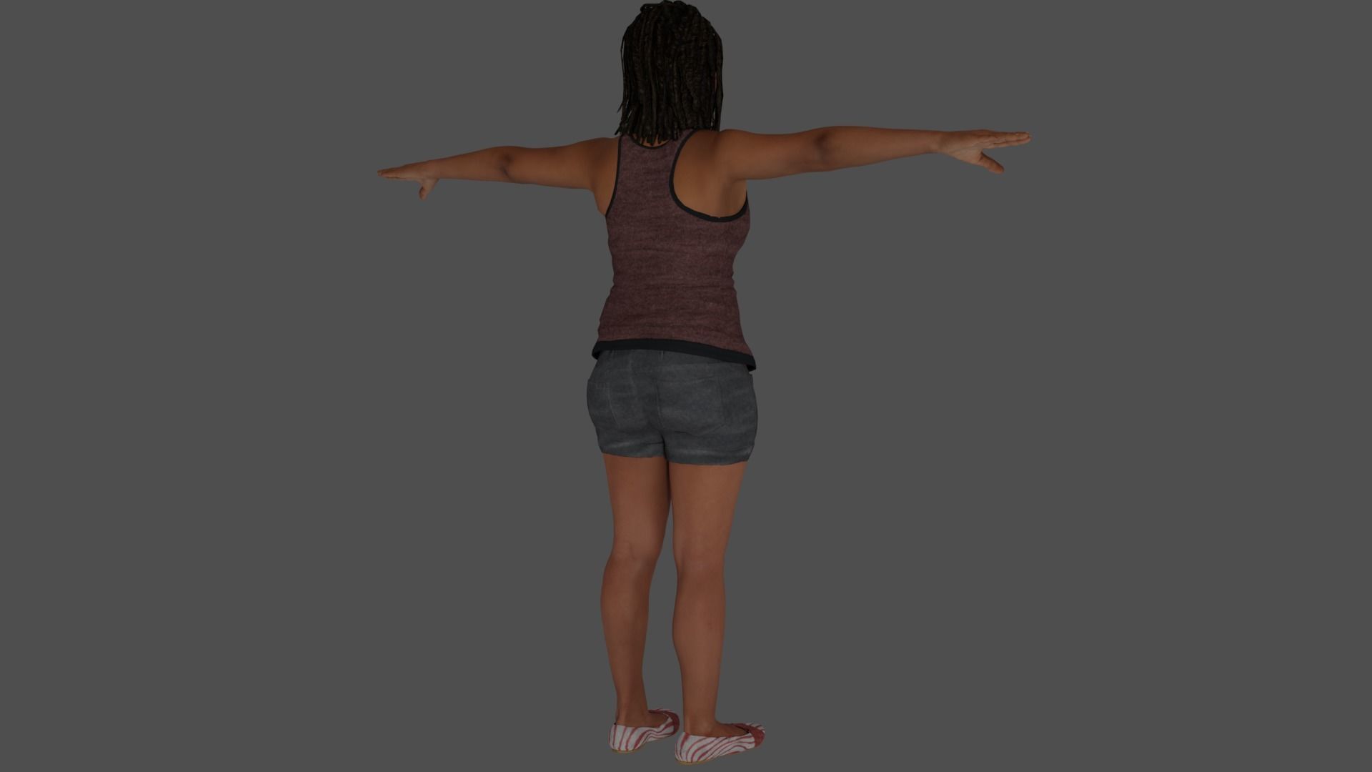 Rigged Female Character 34 3D model rigged | CGTrader