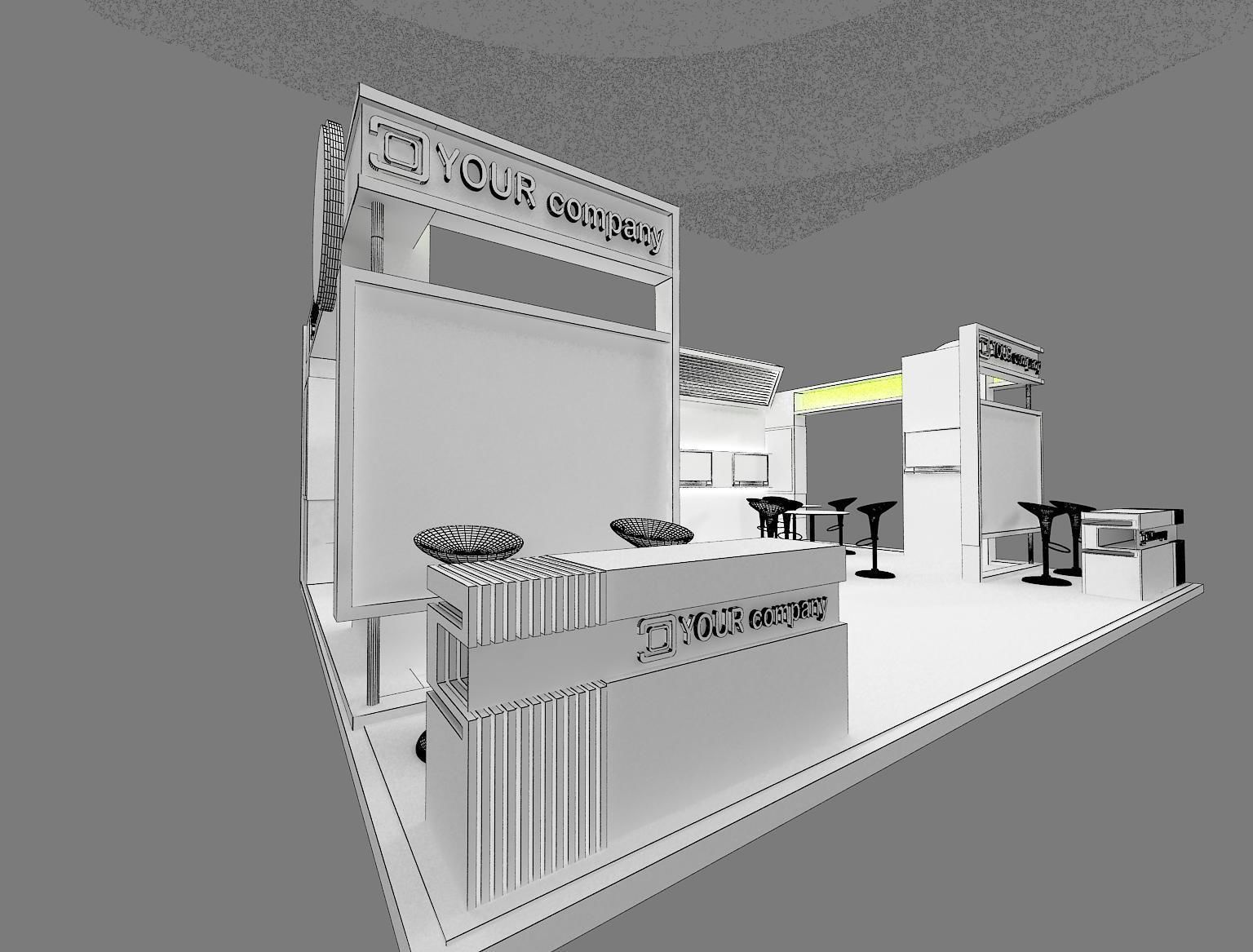 Booth Exhibition Stand a77 3D model | CGTrader