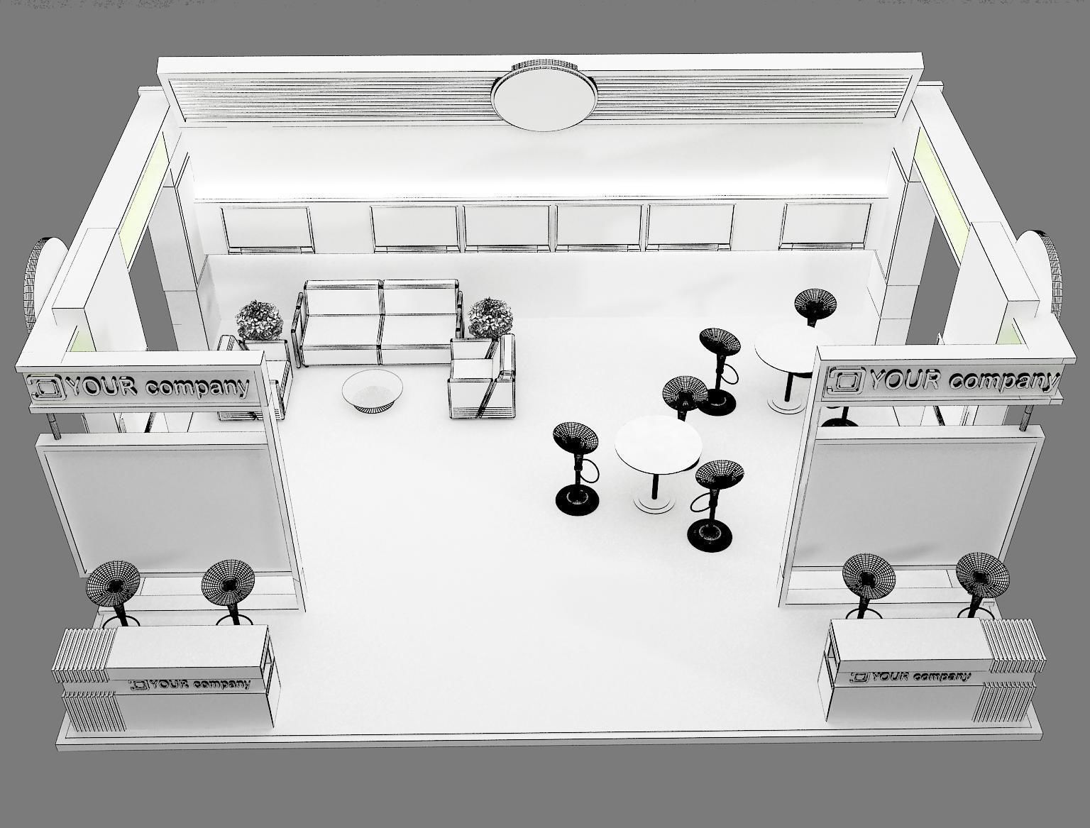 Booth Exhibition Stand a77 3D model | CGTrader