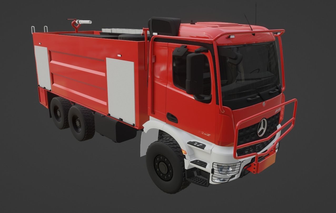 Mercedes Arocs 6x6 Firetruck 3D model | CGTrader