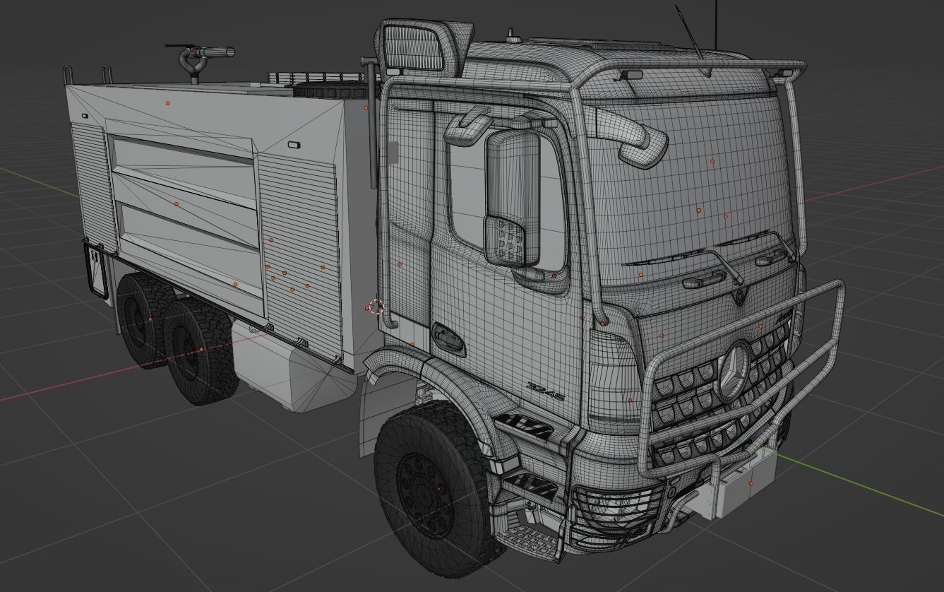 Mercedes Arocs 6x6 Firetruck 3D model | CGTrader