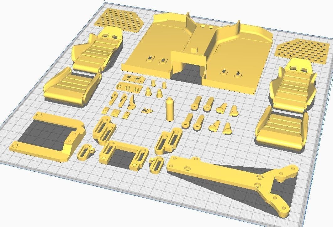 Workable interior parts for drift RC car 3D model 3D printable | CGTrader