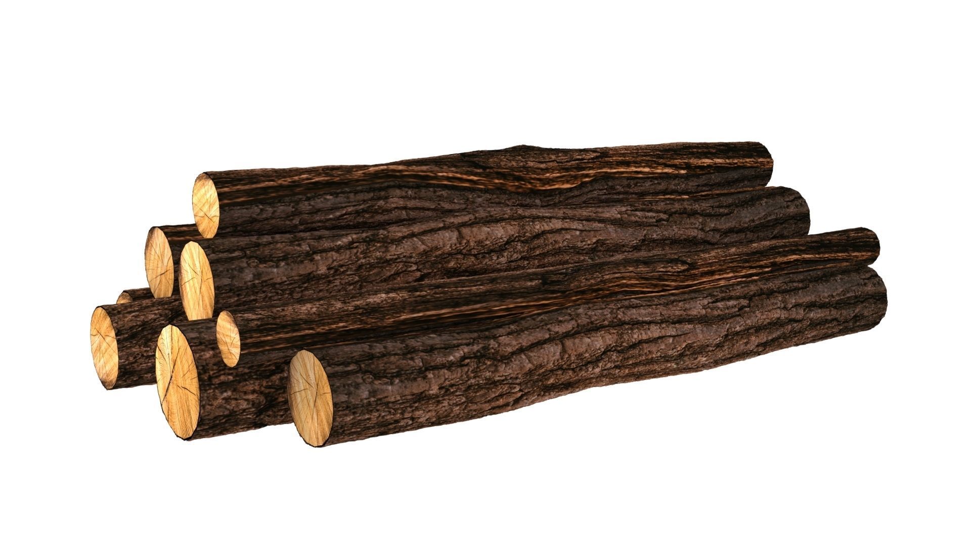 3D model Wood trunks VR / AR / low-poly | CGTrader