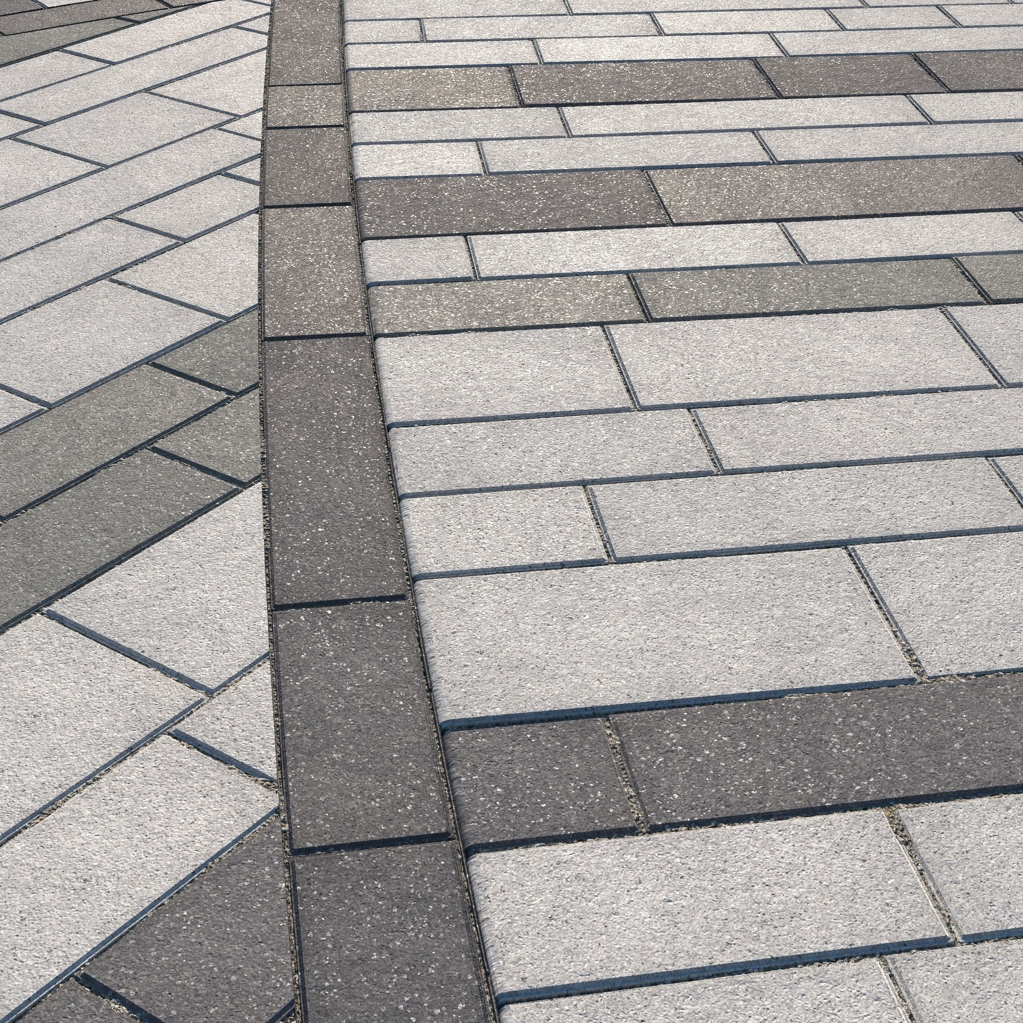 Texture 8k Large Area Linear concrete paving 01 - 3 variations VR / AR ...