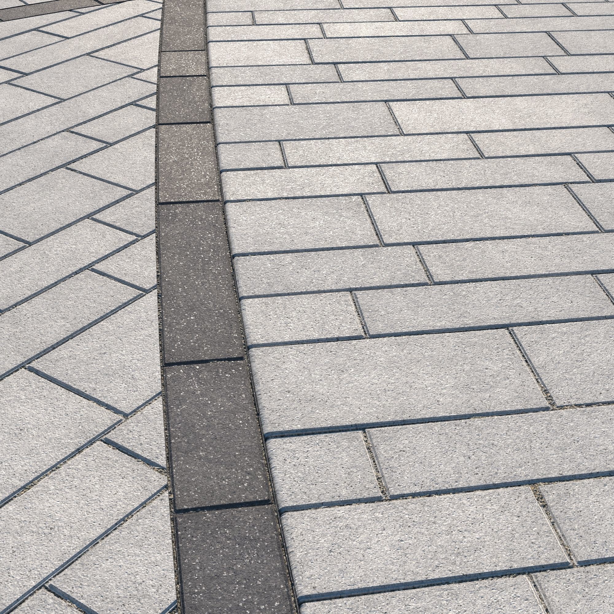 Texture 8k Large Area Linear concrete paving 01 - 3 variations VR / AR ...