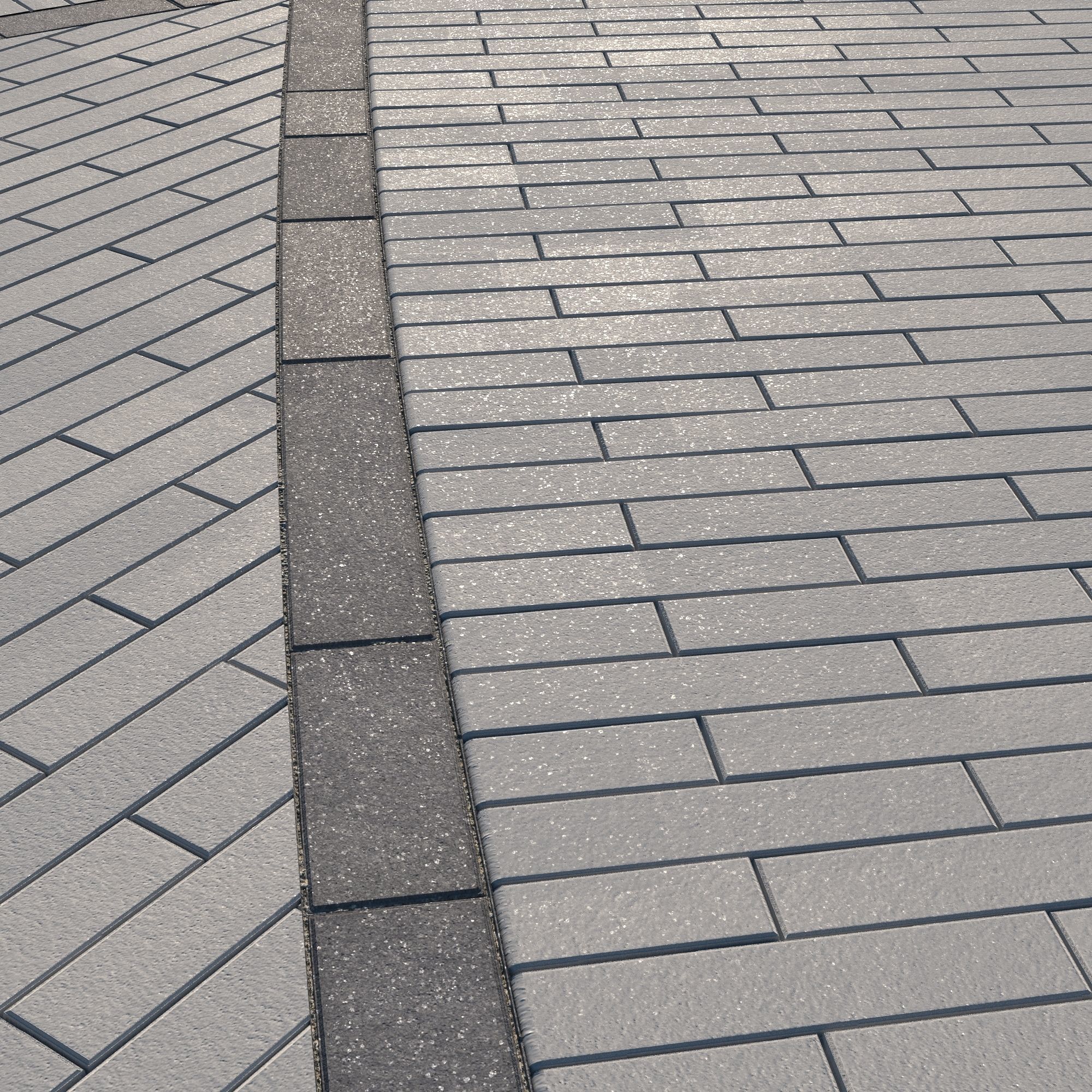 Texture 8k Large Area Linear concrete paving 02 - 3 Variations VR / AR ...