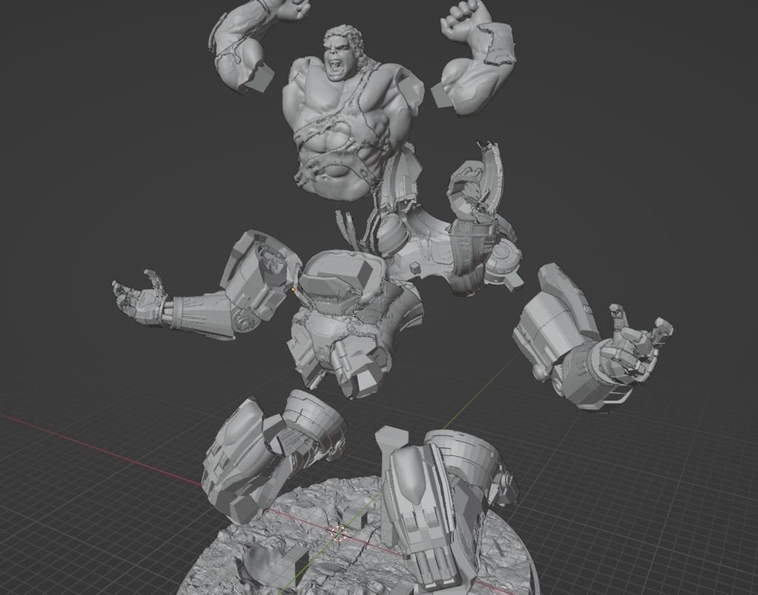HULK break out of HULKBUSTER - STL files for 3D Printing 3D model ...