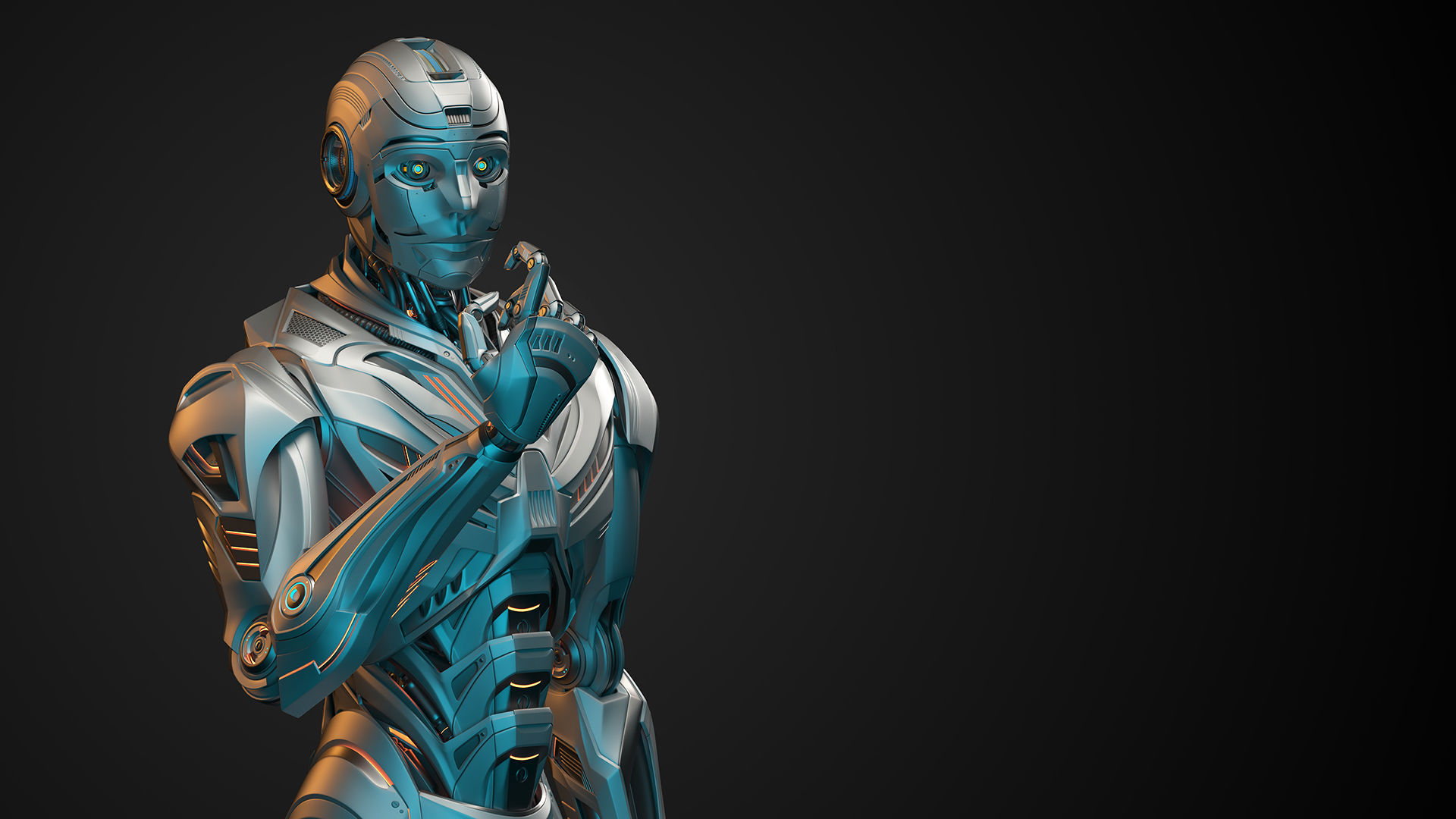 Futuristic Robot Man 3 - Rigged 3D model animated rigged | CGTrader