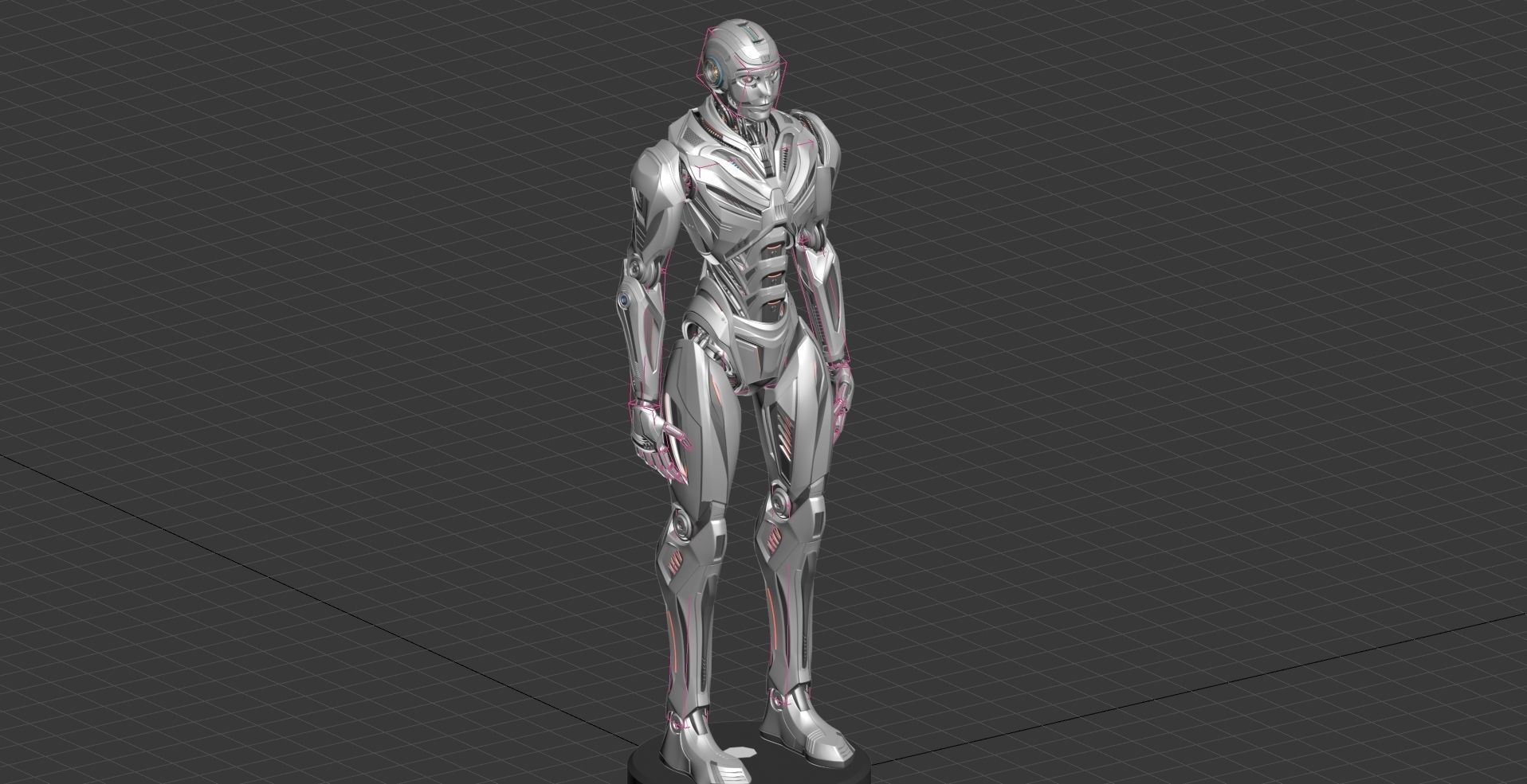 Futuristic Robot Man 3 - Rigged 3D model animated rigged | CGTrader