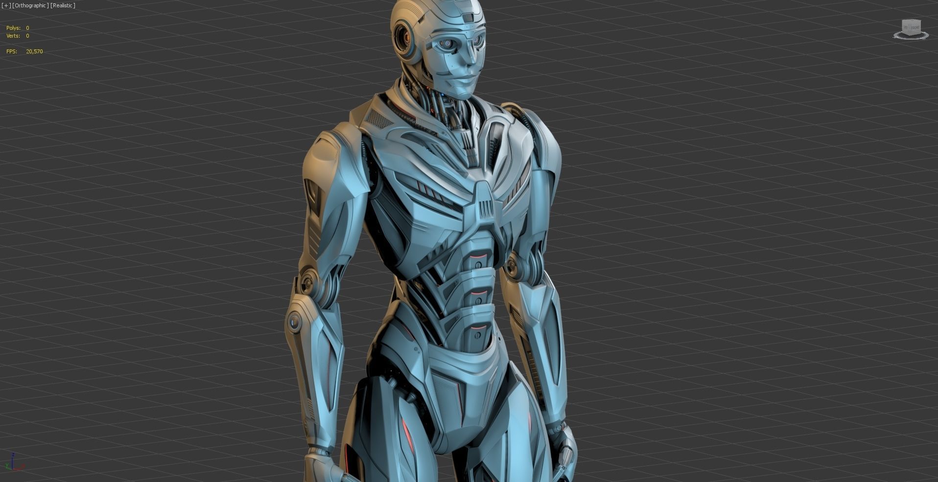 Futuristic Robot Man 3 - Rigged 3D model animated rigged | CGTrader