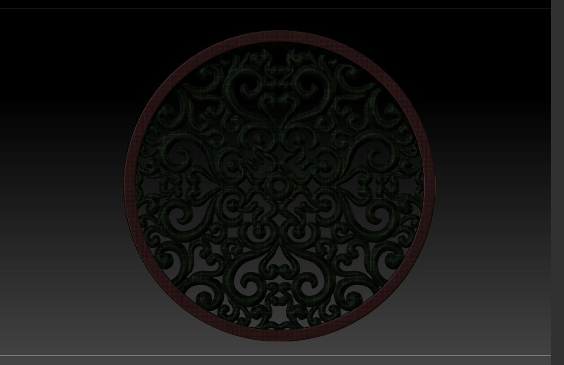 Original circular embossed pattern STL download 3D model 3D printable ...