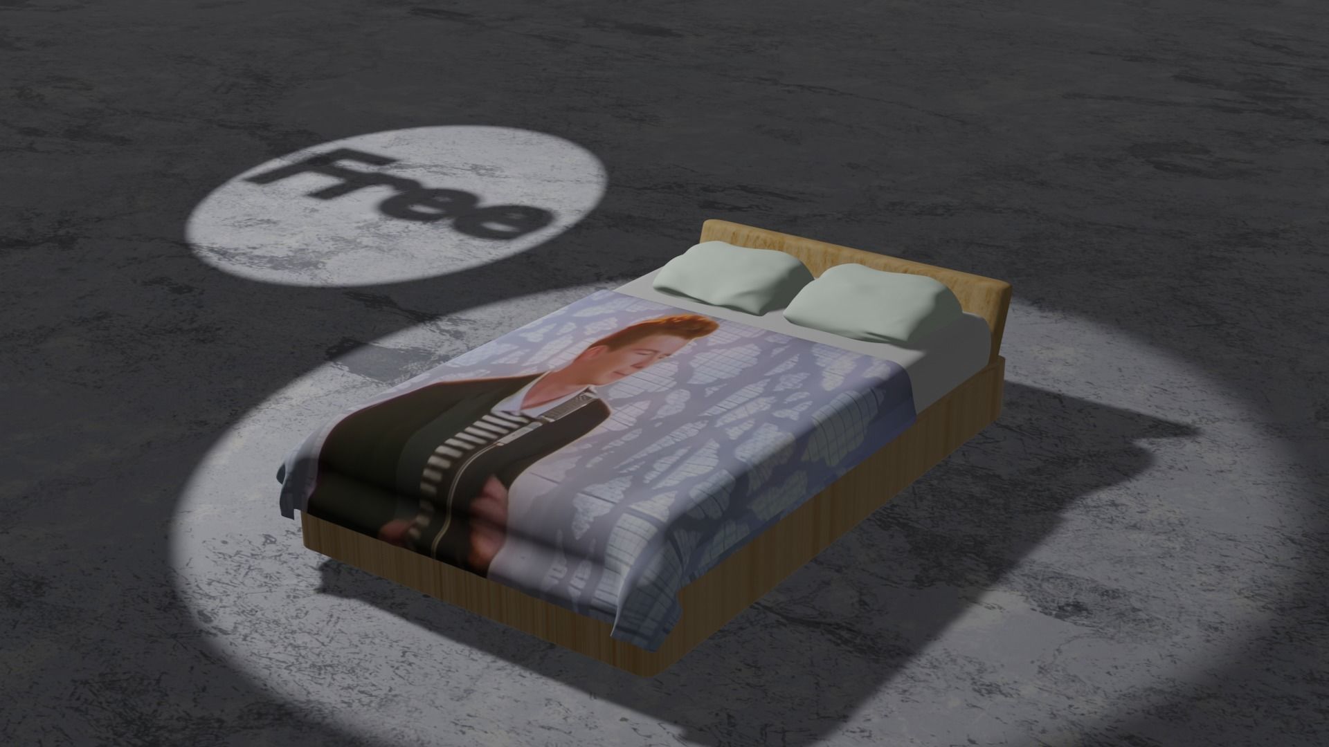 Rick roll Bed free VR / AR / low-poly 3D model | CGTrader