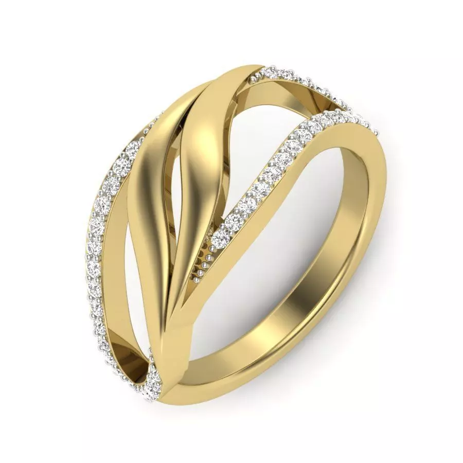 split shank women wedding ring 3dm render detail 3D model 3D printable ...