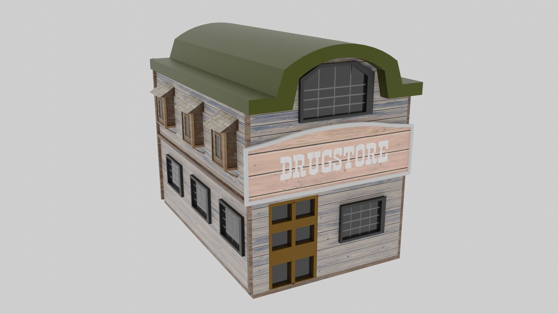 3D model Wild West - Drugstore VR / AR / low-poly | CGTrader