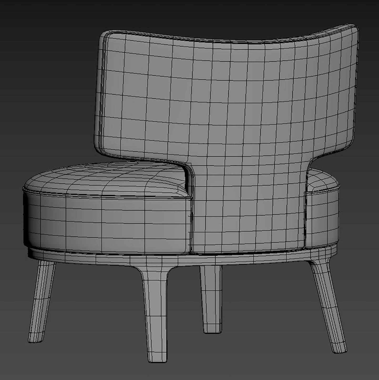 DROP Easy chair By Flexform 3D model | CGTrader