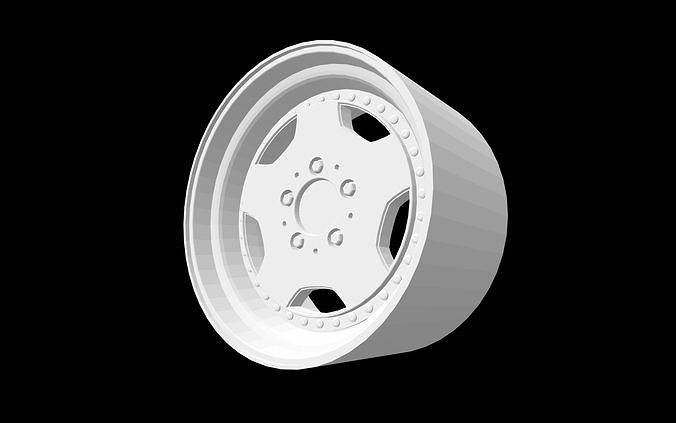 AMG Classic scalable and printable rims 3D model 3D printable | CGTrader