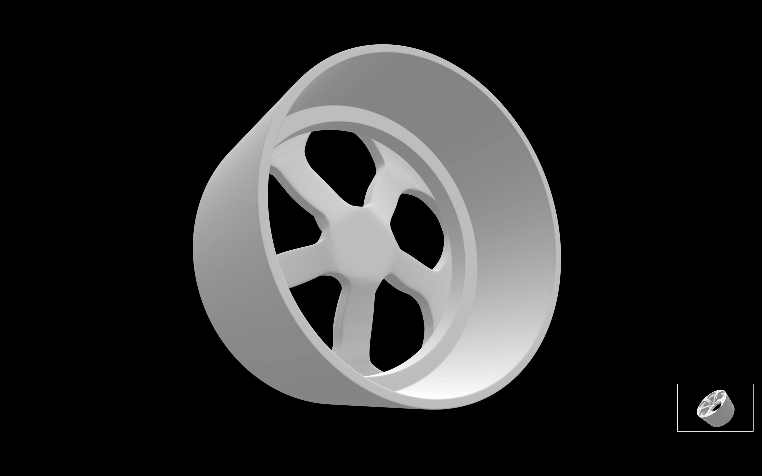 Alfa Romeo OEM scalable and printable rims 3D model 3D printable | CGTrader