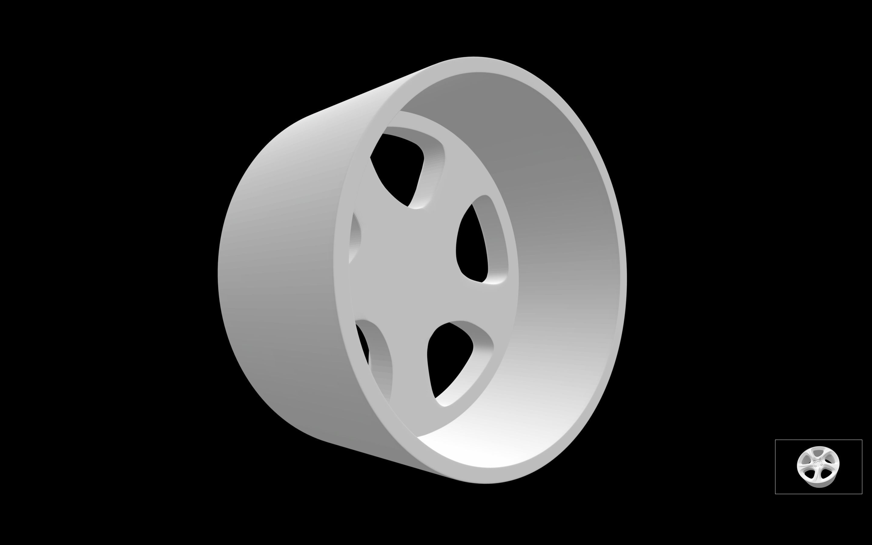 Alfa Romeo OEM scalable and printable rims 3D model 3D printable | CGTrader