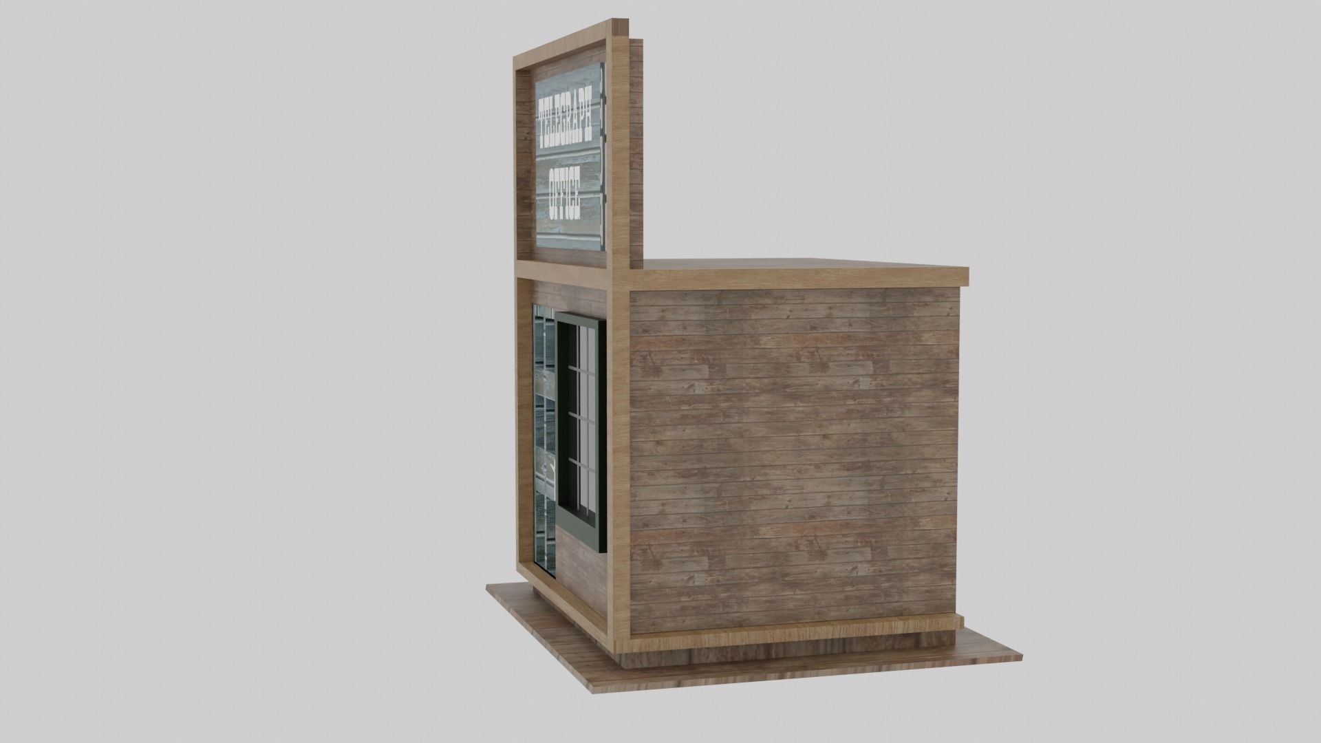 3D model Wild West - Telegraph Office VR / AR / low-poly | CGTrader