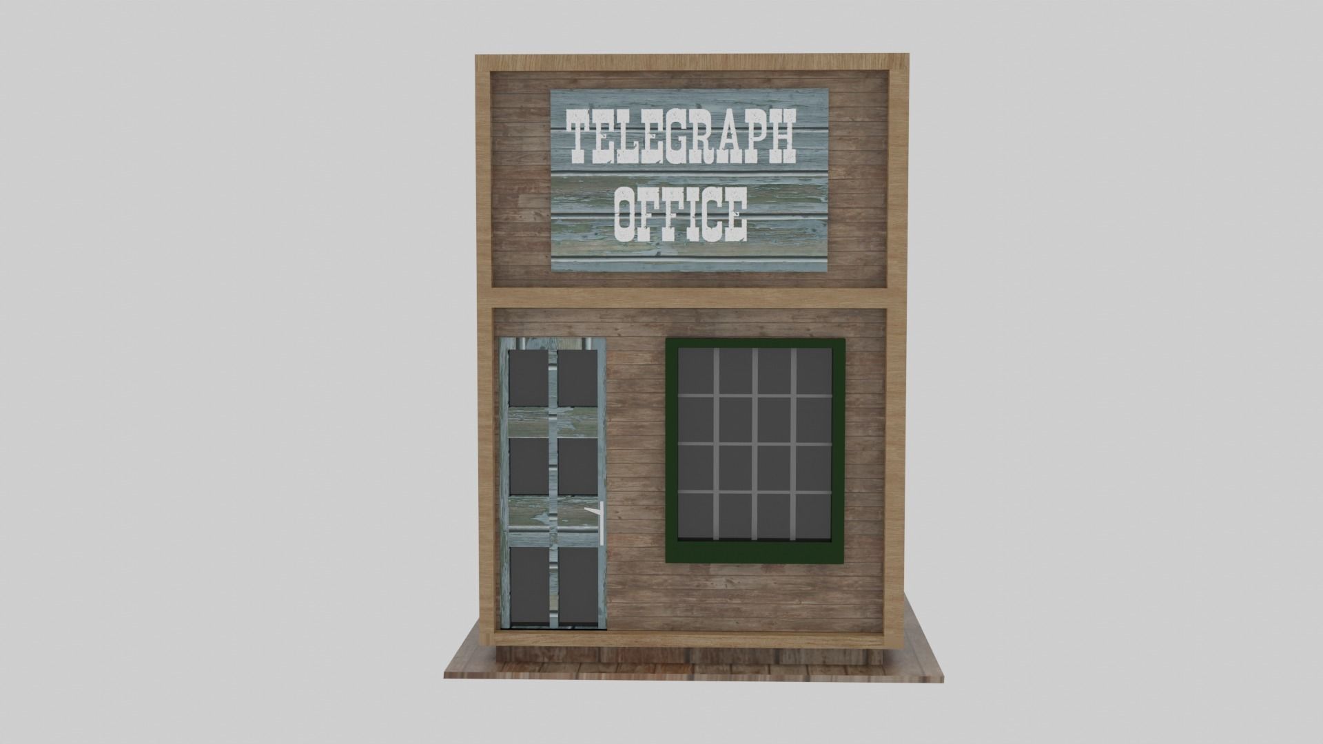 3D model Wild West - Telegraph Office VR / AR / low-poly | CGTrader