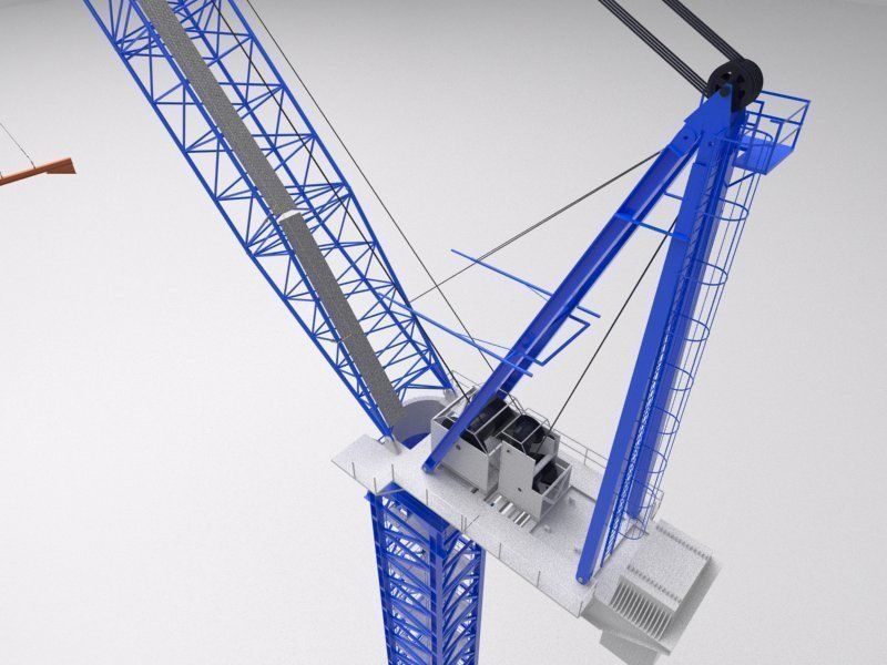 Favelle Favco M1280D TOWER crane 3D model | CGTrader
