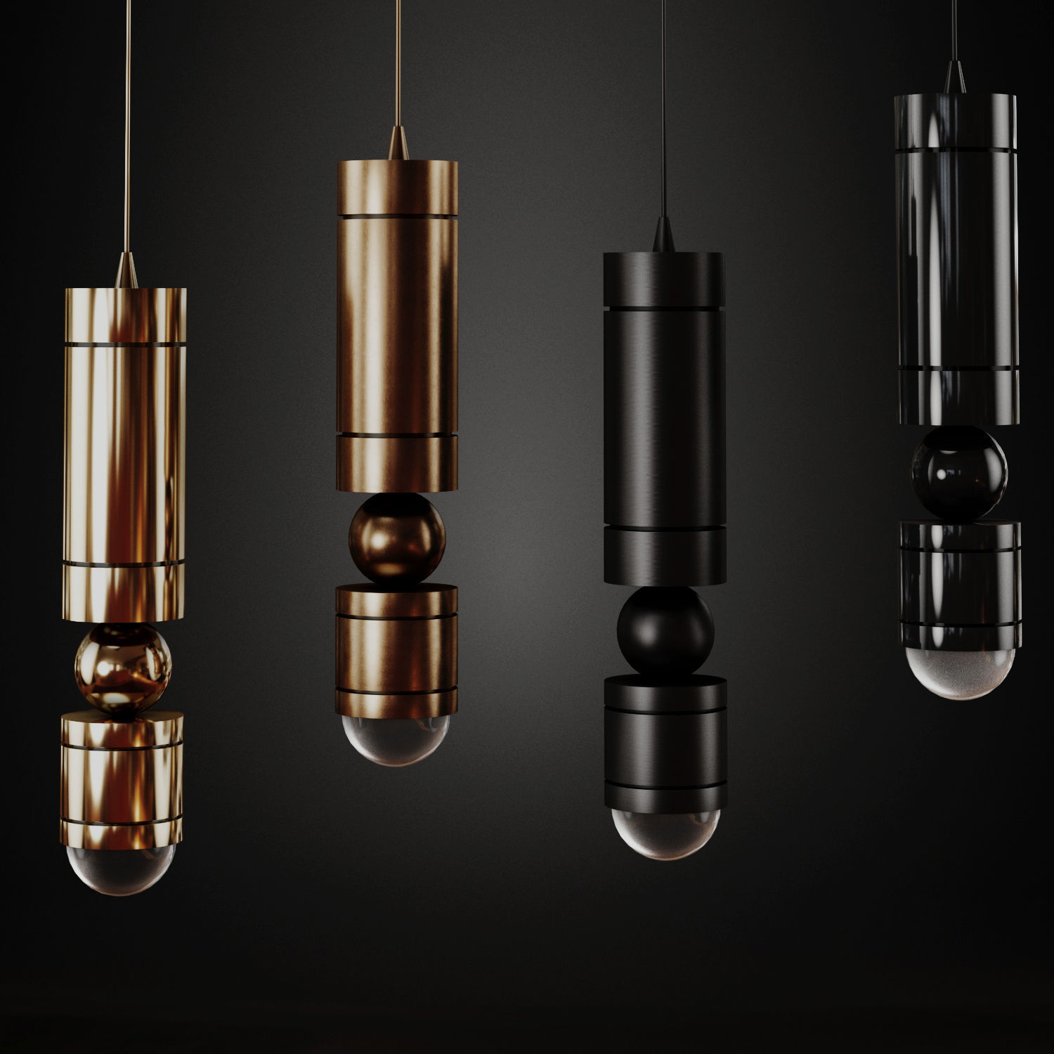 3D model Collection pendant lights 3D model VR / AR / low-poly | CGTrader