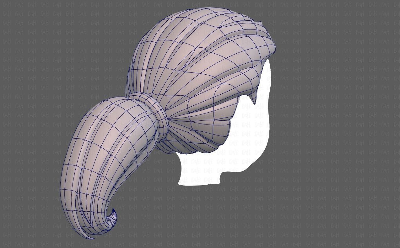 3D model Base Hair for girl V06 VR / AR / low-poly | CGTrader