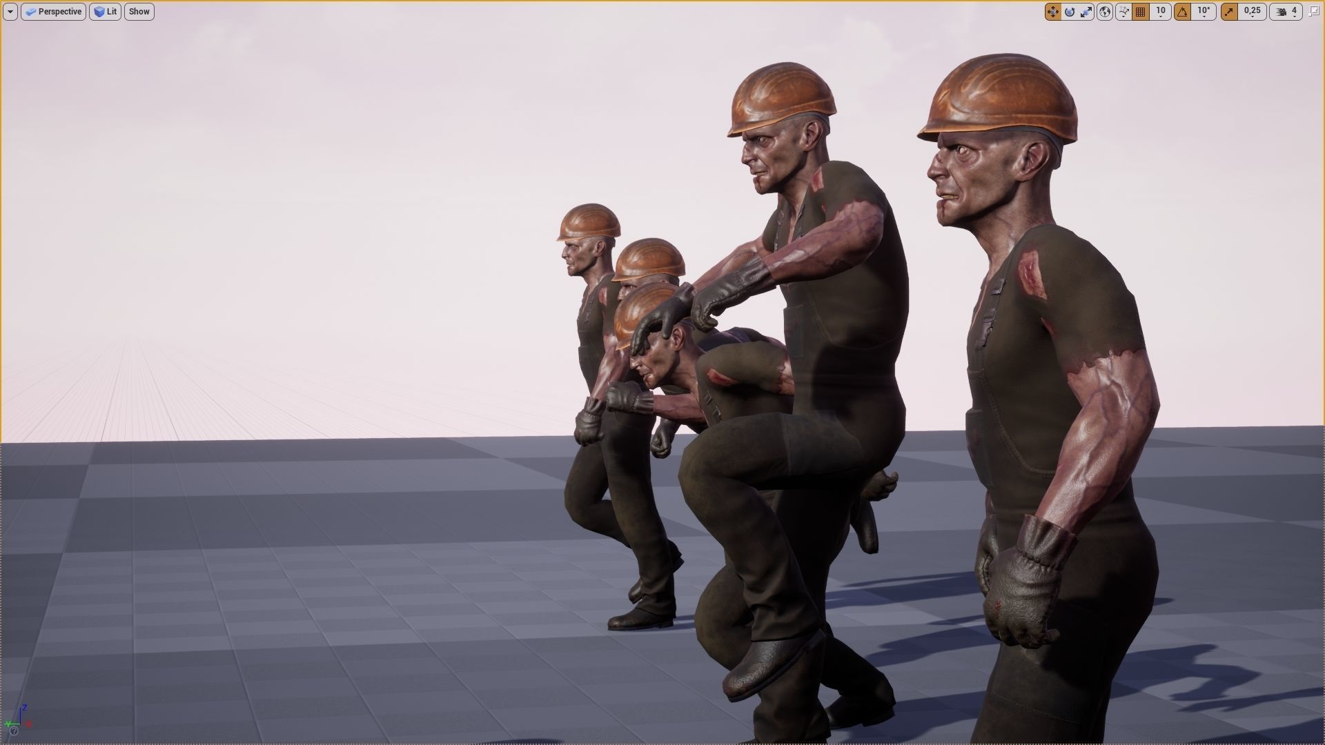 3D model Zombie Worker VR / AR / low-poly rigged | CGTrader