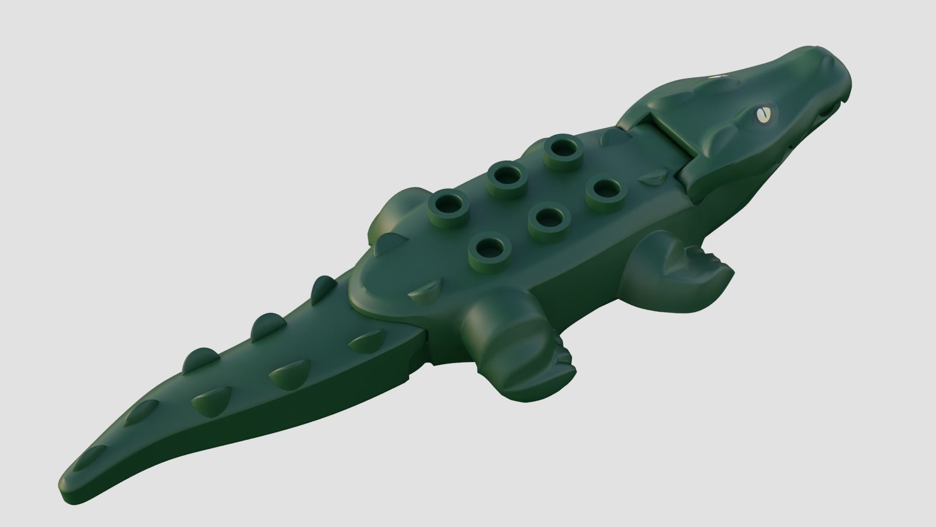 LEGO Alligatorfig 3D model rigged | CGTrader
