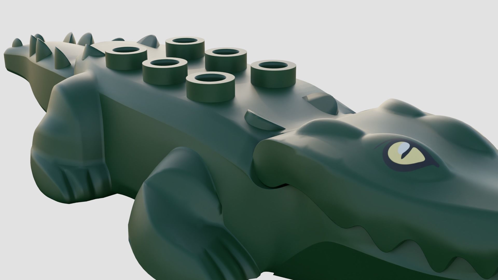 LEGO Alligatorfig 3D model rigged | CGTrader