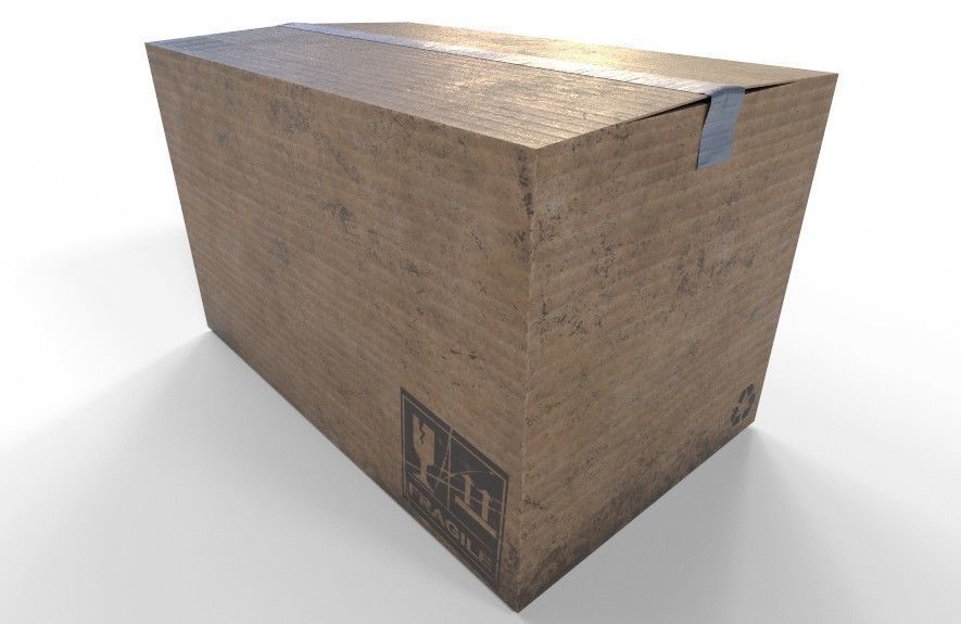 3D model Realistic Duct taped Cardboard Box VR / AR / low-poly | CGTrader