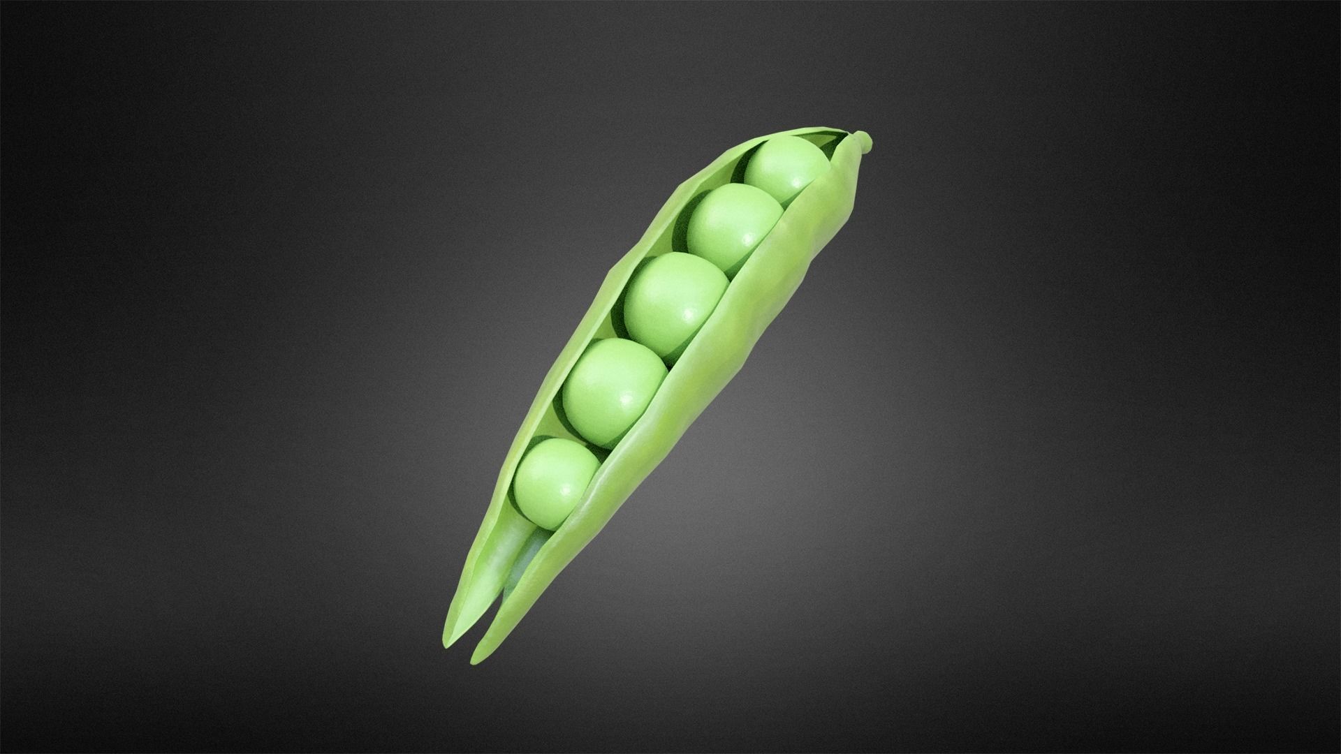 3D model PEA Low-poly 3D model peas in pod VR / AR / low-poly | CGTrader