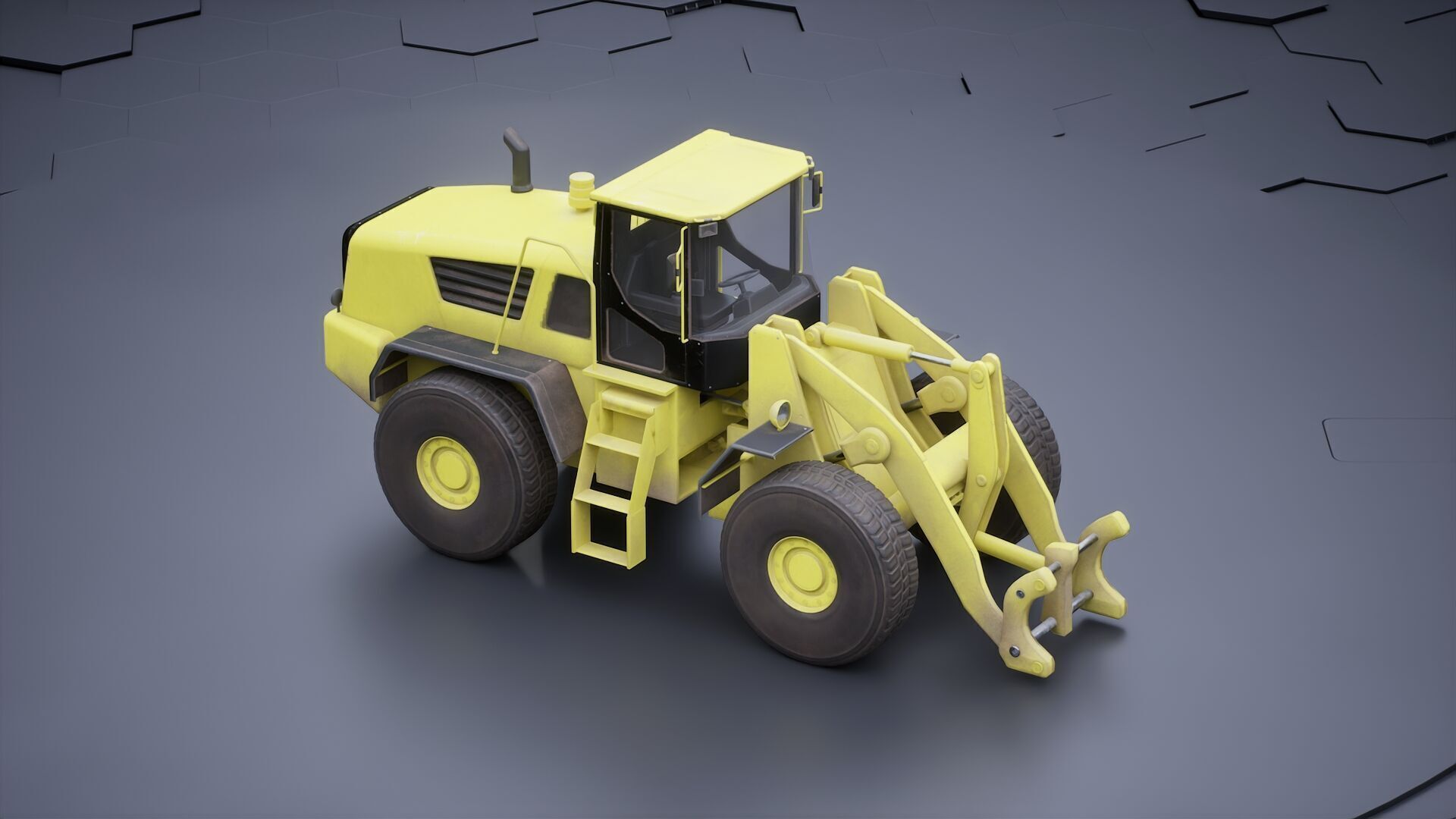 Wheel Loader 3D model rigged | CGTrader