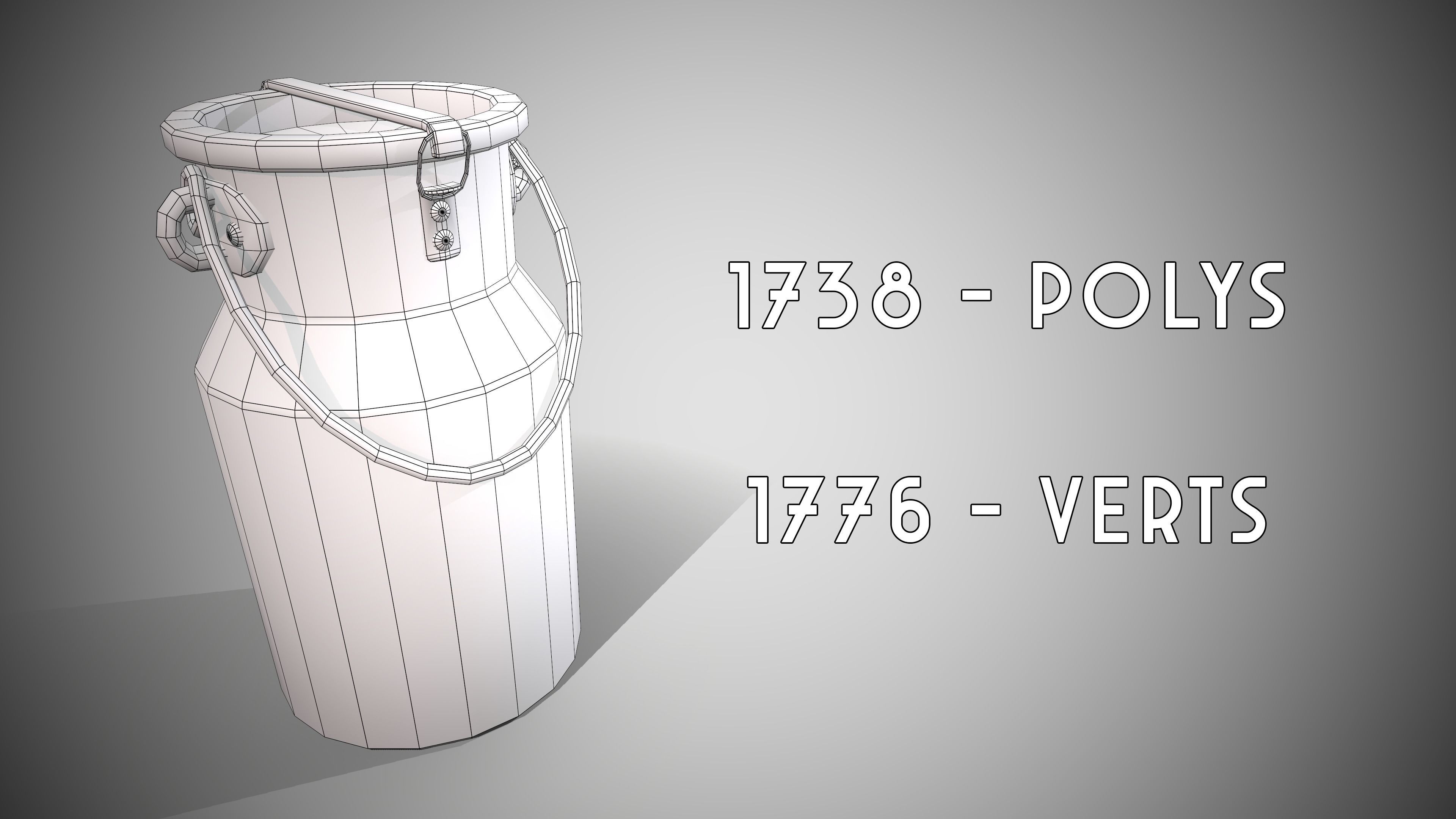 3D model MILK CAN CARTOON STYLIZED REALISTIC VR / AR / low-poly | CGTrader