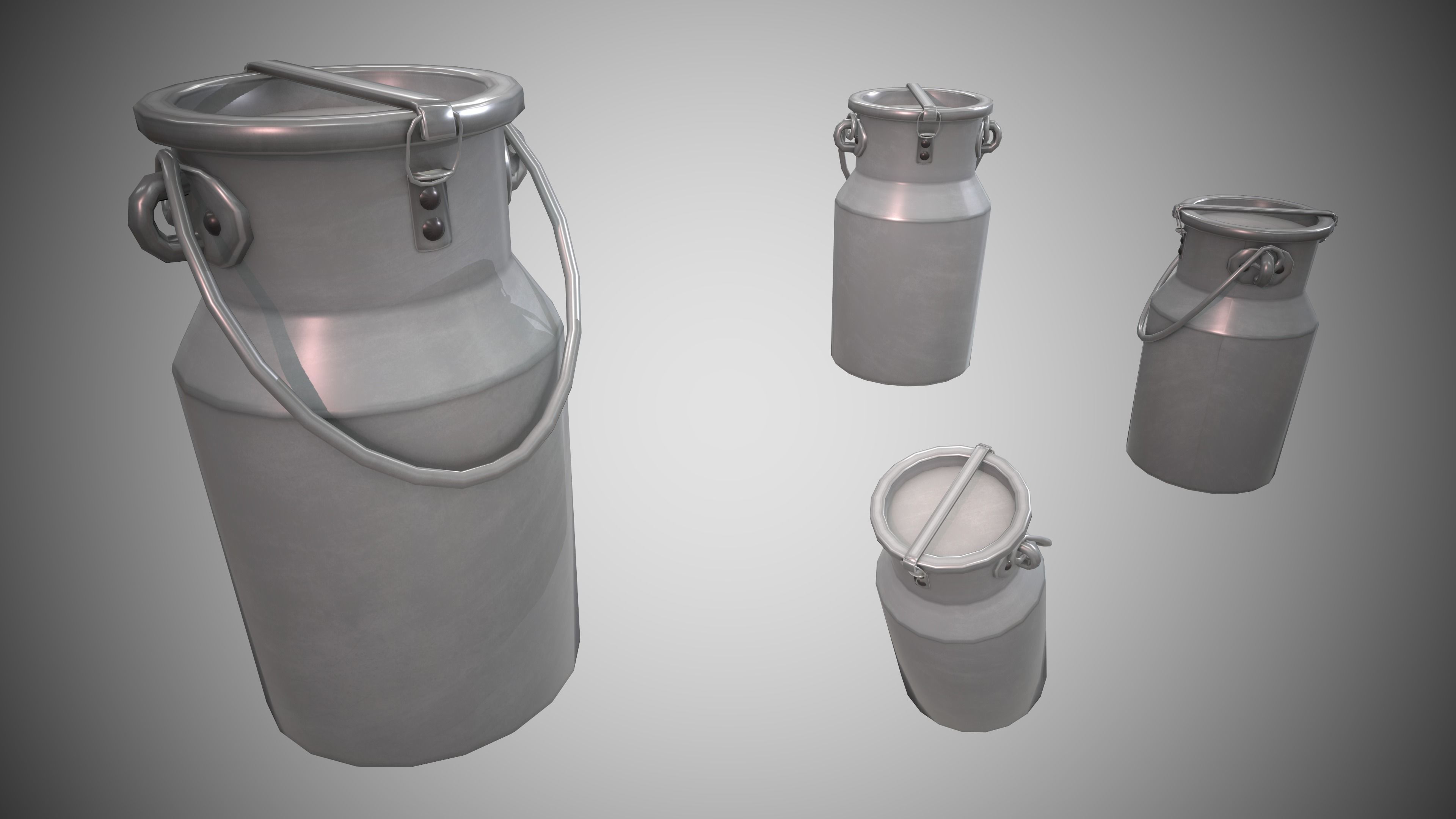 3D model MILK CAN CARTOON STYLIZED REALISTIC VR / AR / low-poly | CGTrader