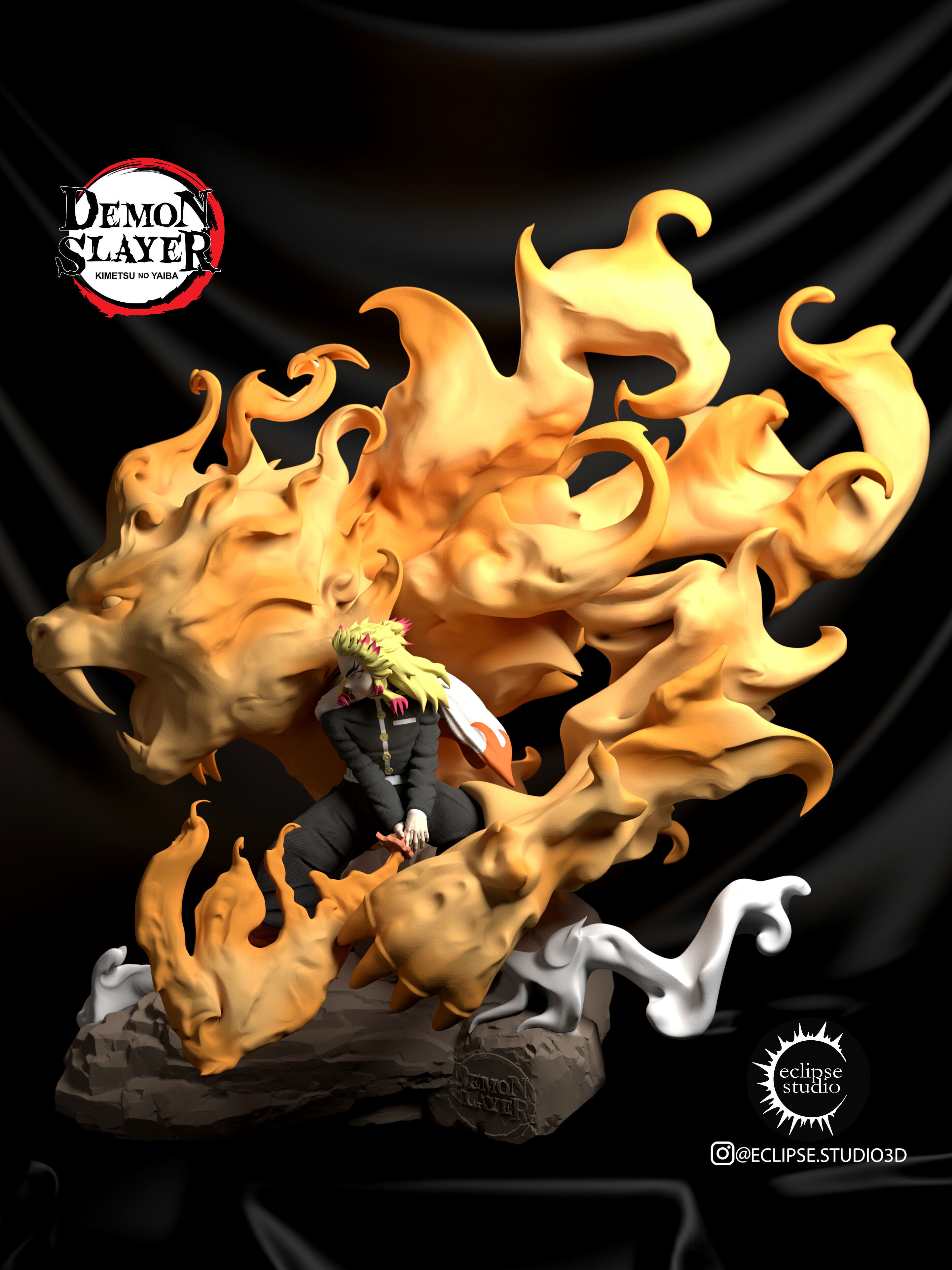 Rengoku Kinetsu no Yaiba Demon Slayer 3D model 3D printable | CGTrader