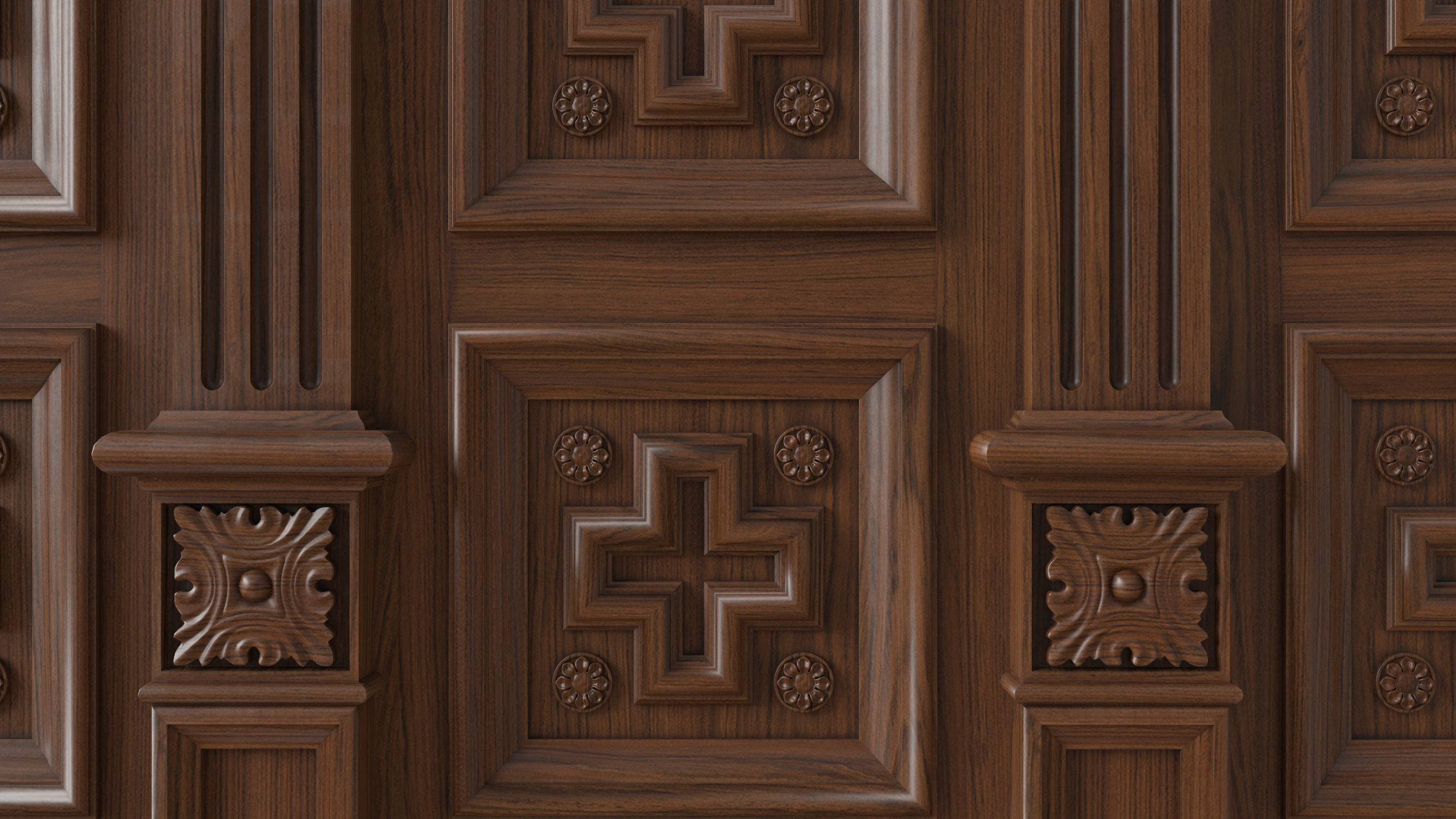 Wooden panel 03 01 3D model | CGTrader