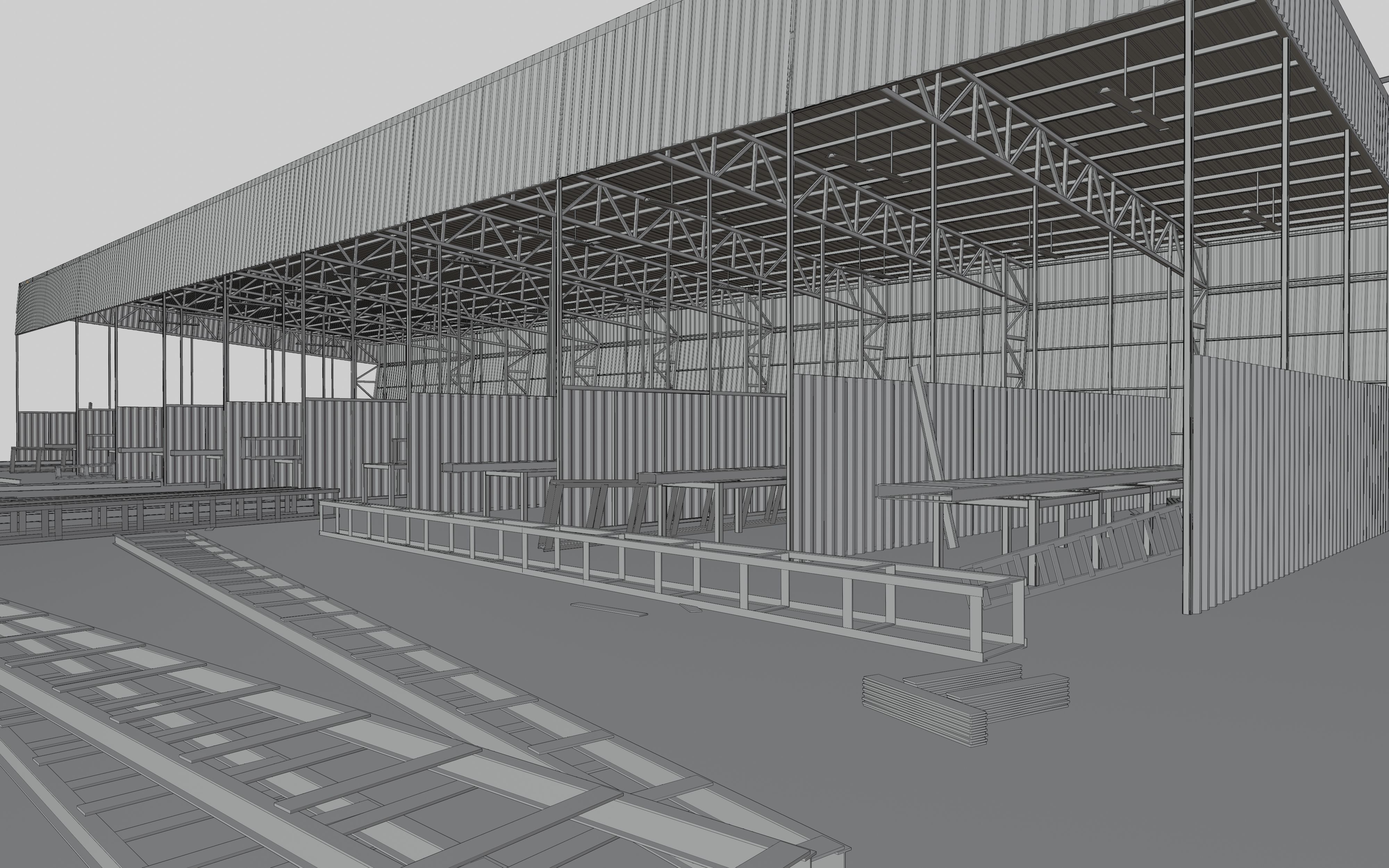 Mini Warehouse And Factory Building free 3D model | CGTrader