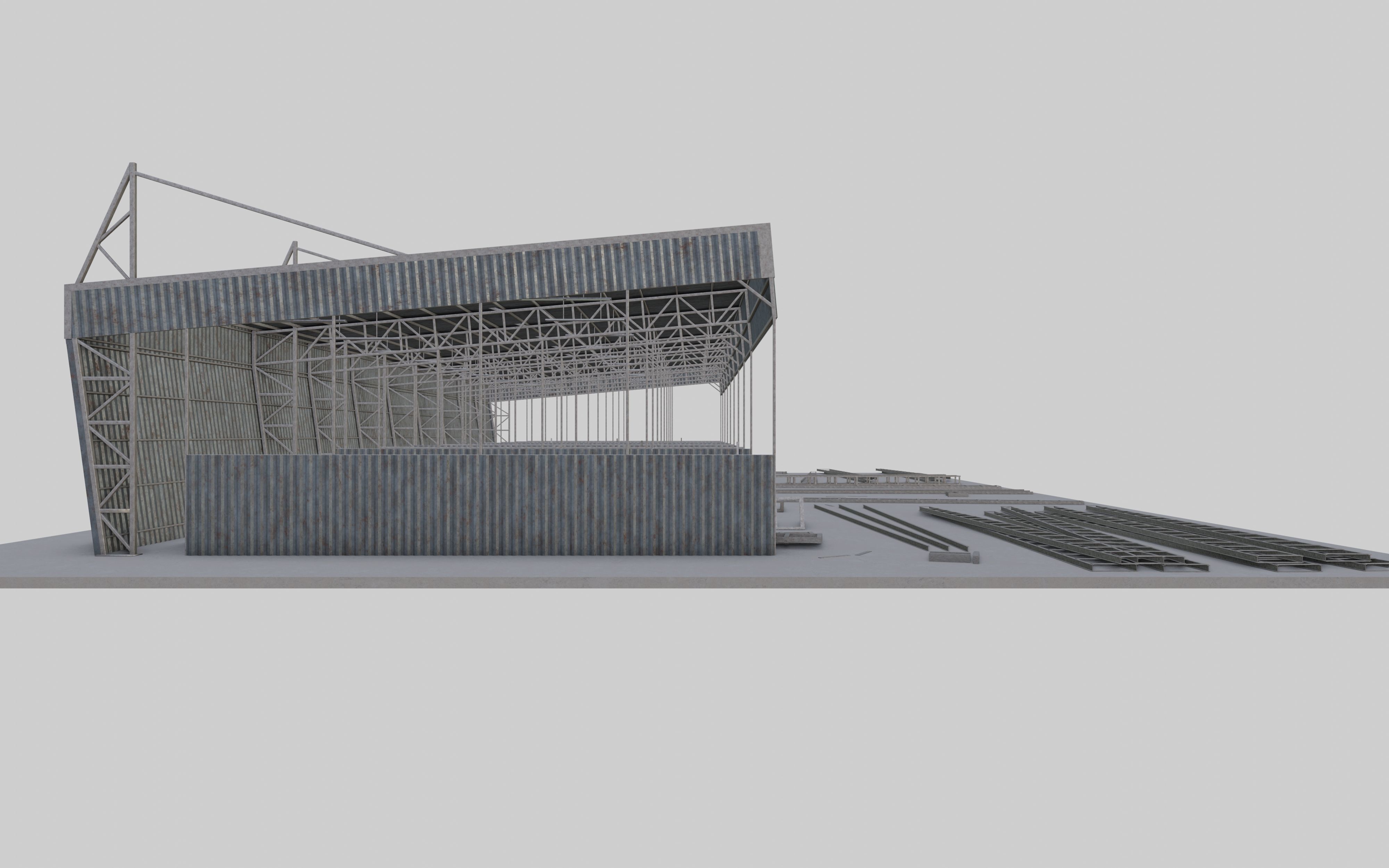 Mini Warehouse And Factory Building free 3D model | CGTrader