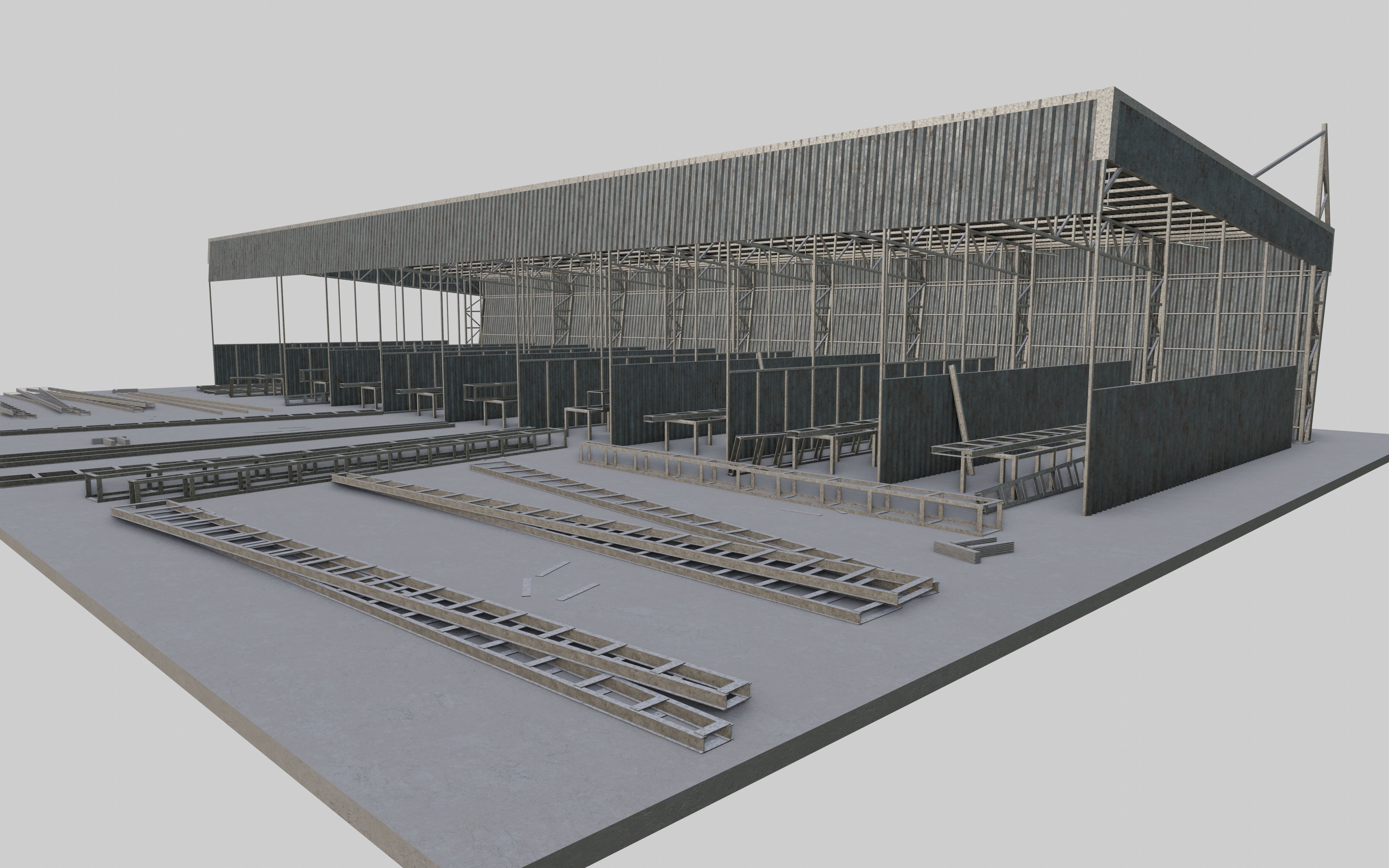 Mini Warehouse And Factory Building free 3D model | CGTrader