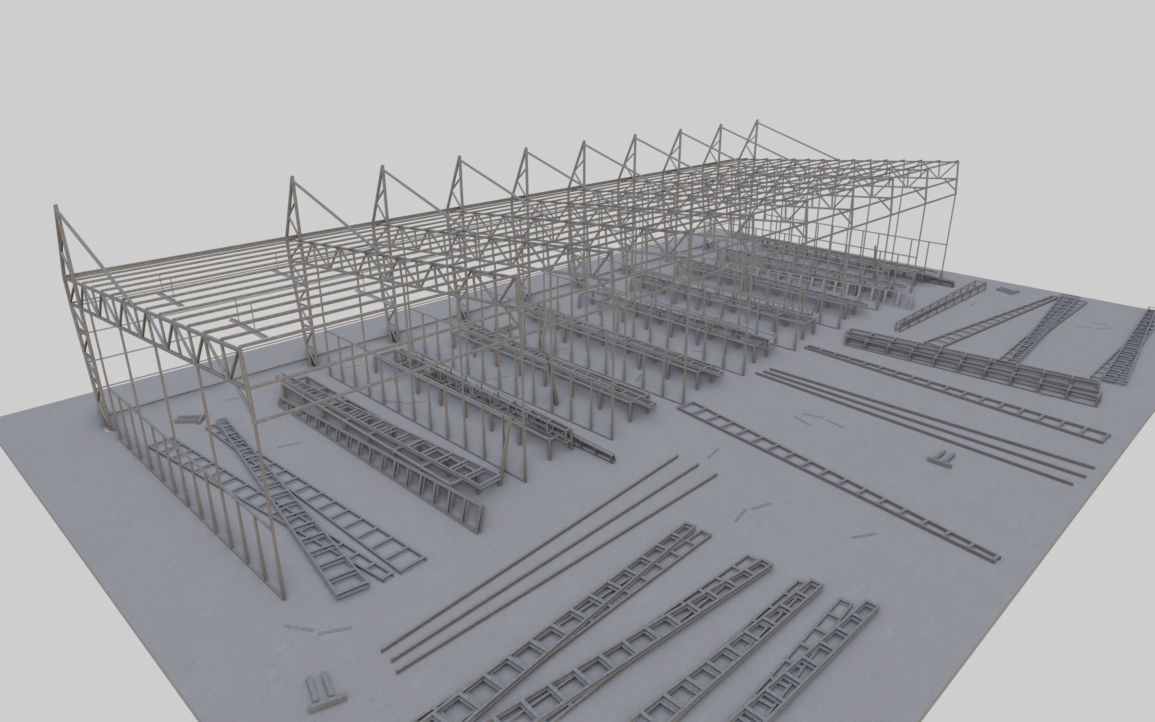 Mini Warehouse And Factory Building free 3D model | CGTrader