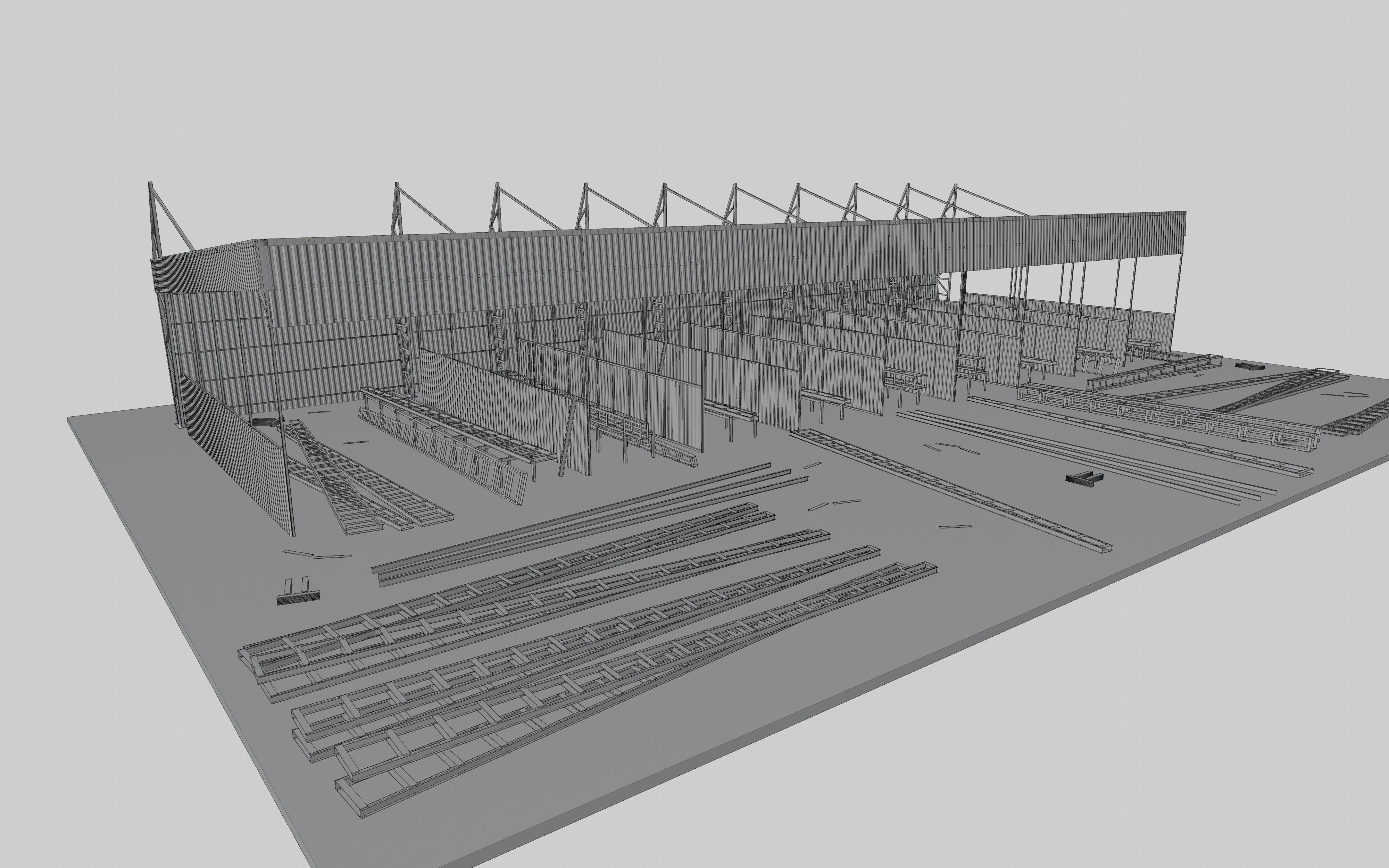 Mini Warehouse And Factory Building free 3D model | CGTrader