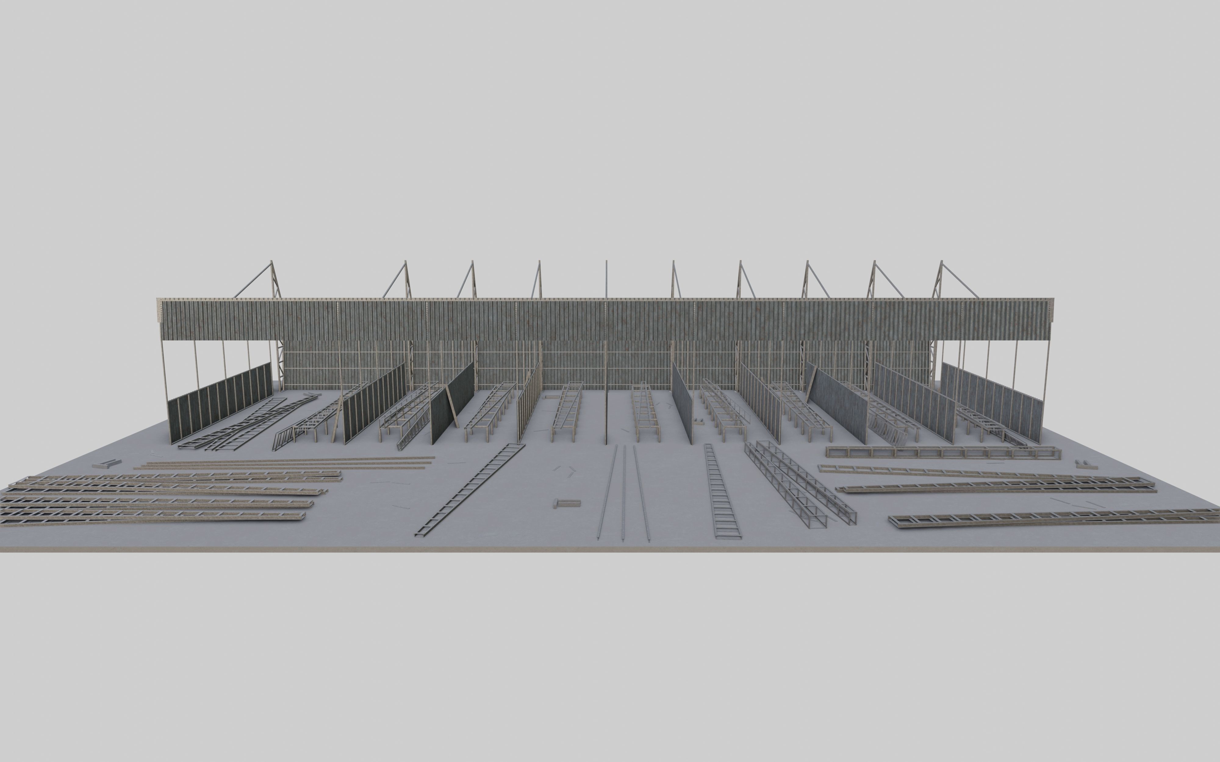 Mini Warehouse And Factory Building free 3D model | CGTrader