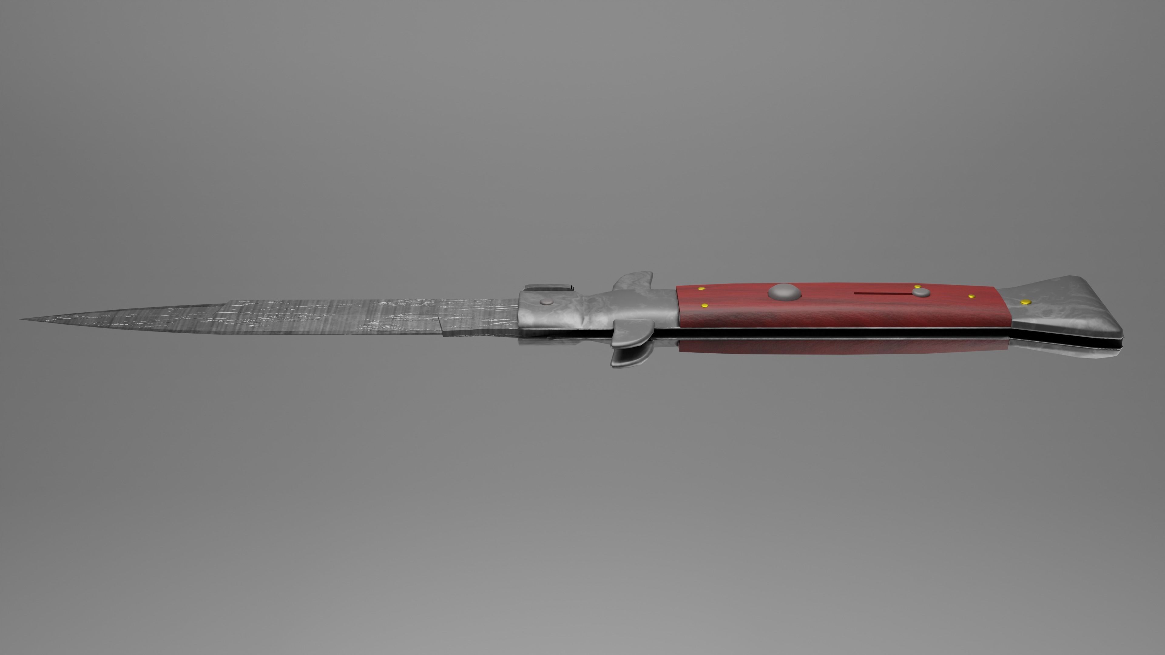 Stiletto Switchblade Lowpoly Knife free VR / AR / low-poly 3D model ...