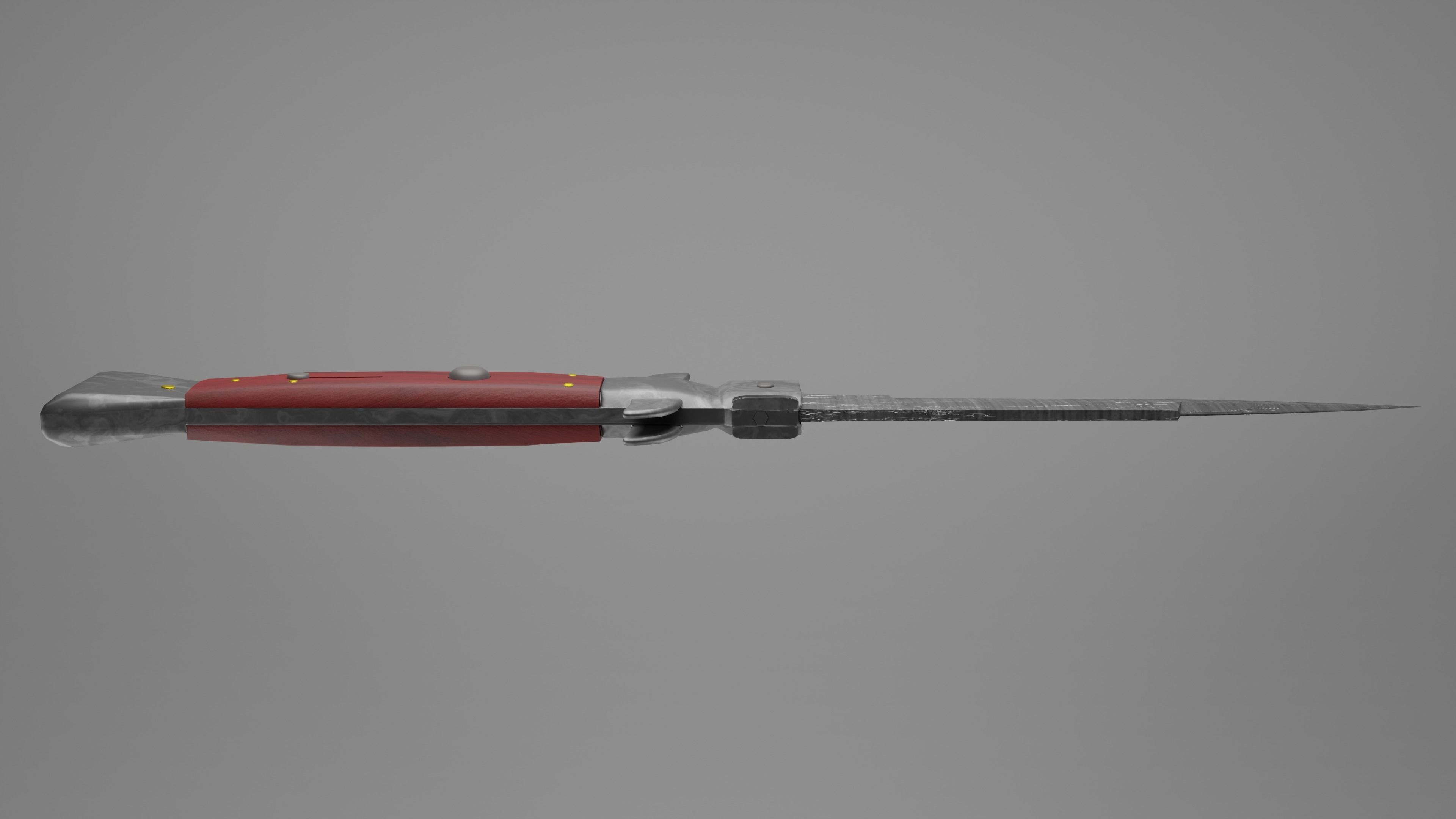 Stiletto Switchblade Lowpoly Knife free VR / AR / low-poly 3D model ...