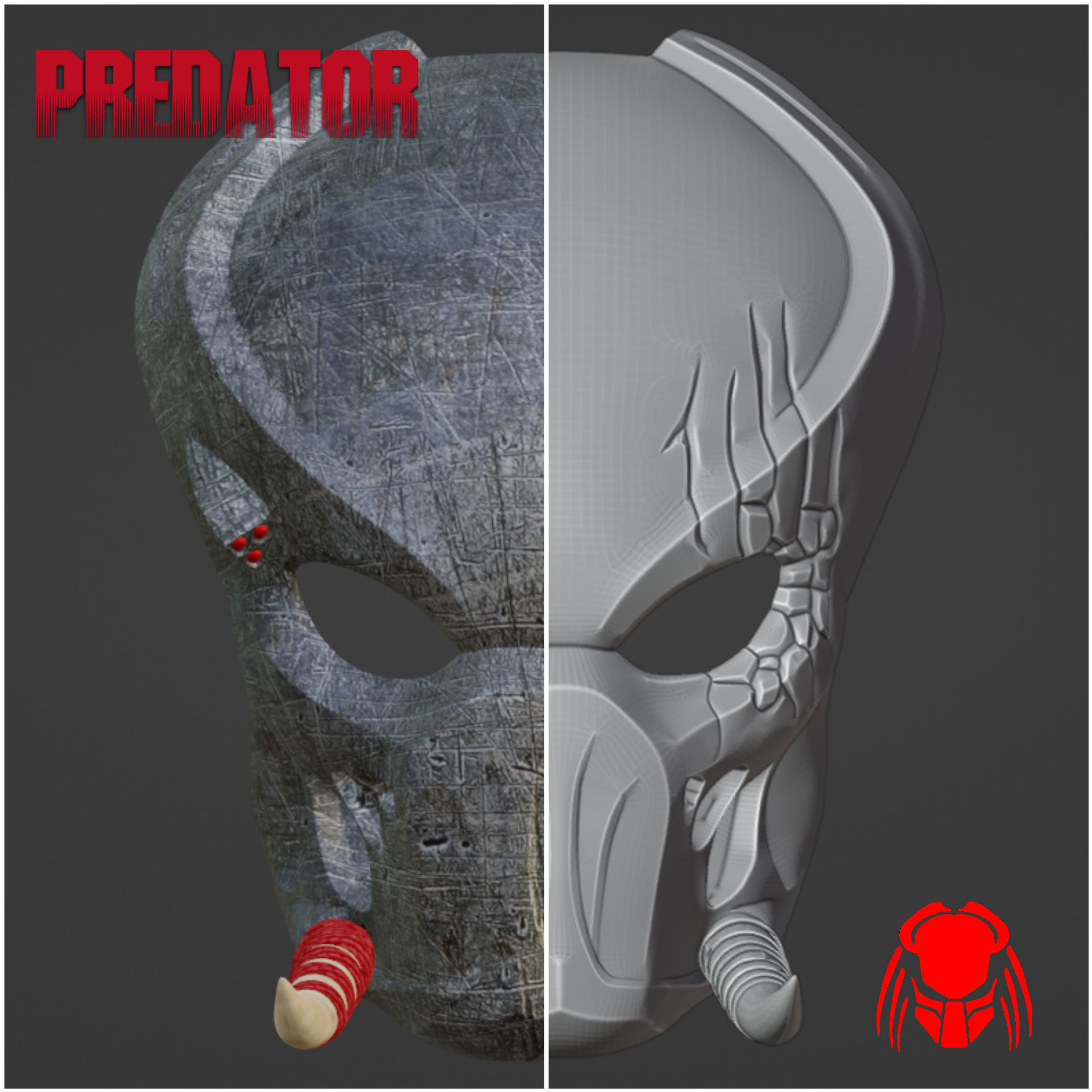 Predator Tracker mask Shaman 3D model 3D printable | CGTrader
